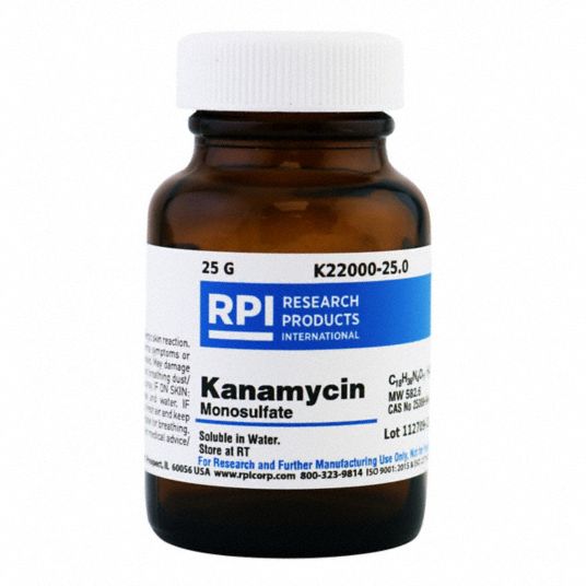 25 g, 25389-94-0, Kanamycin Monosulfate (Kanamycin A) - 30TY58|K22000 ...