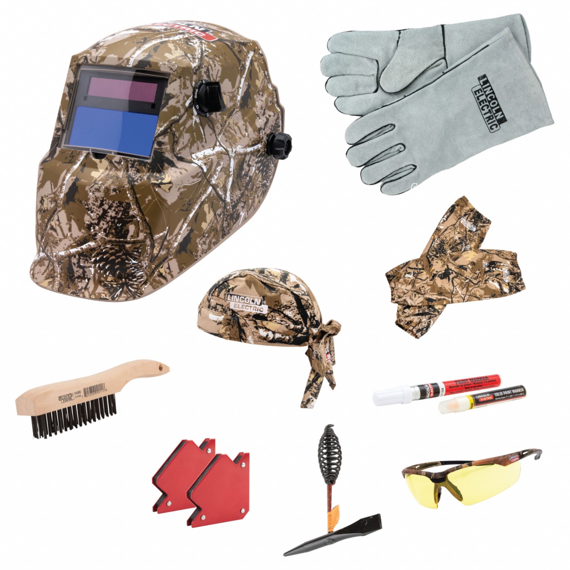 LINCOLN ELECTRIC, Auto-Darkening, 2 Arc Sensors, Welding Helmet Kit ...