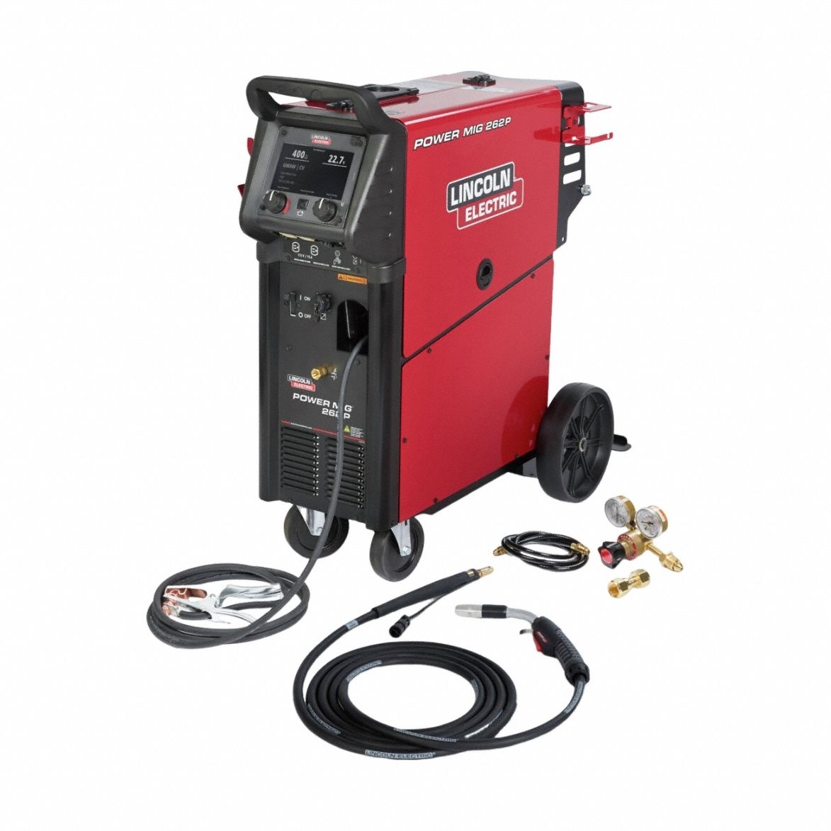 LINCOLN ELECTRIC, Power MIG 262P, MIG Pack w/Running Gear, MIG Welder ...