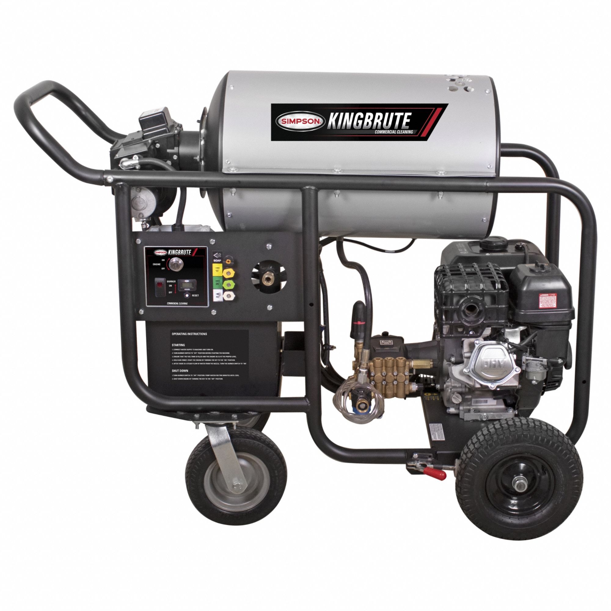 SIMPSON, Heavy Duty, Cart, Gas-Powered Pressure Washer - 819NZ7|65132 ...