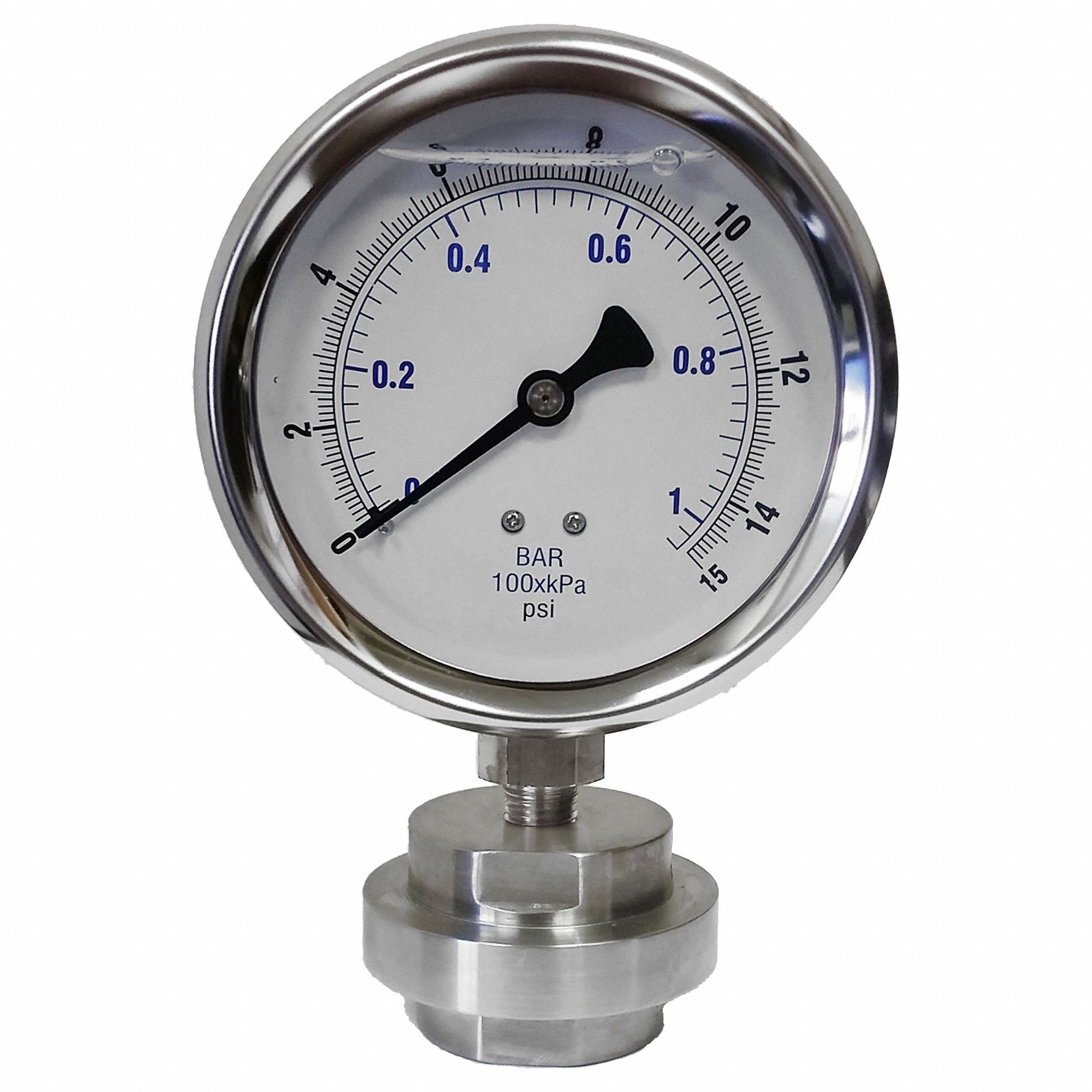 KODIAK CONTROLS, 0 psi to 15 psi, KC301, Pressure Gauge - 814M83 ...