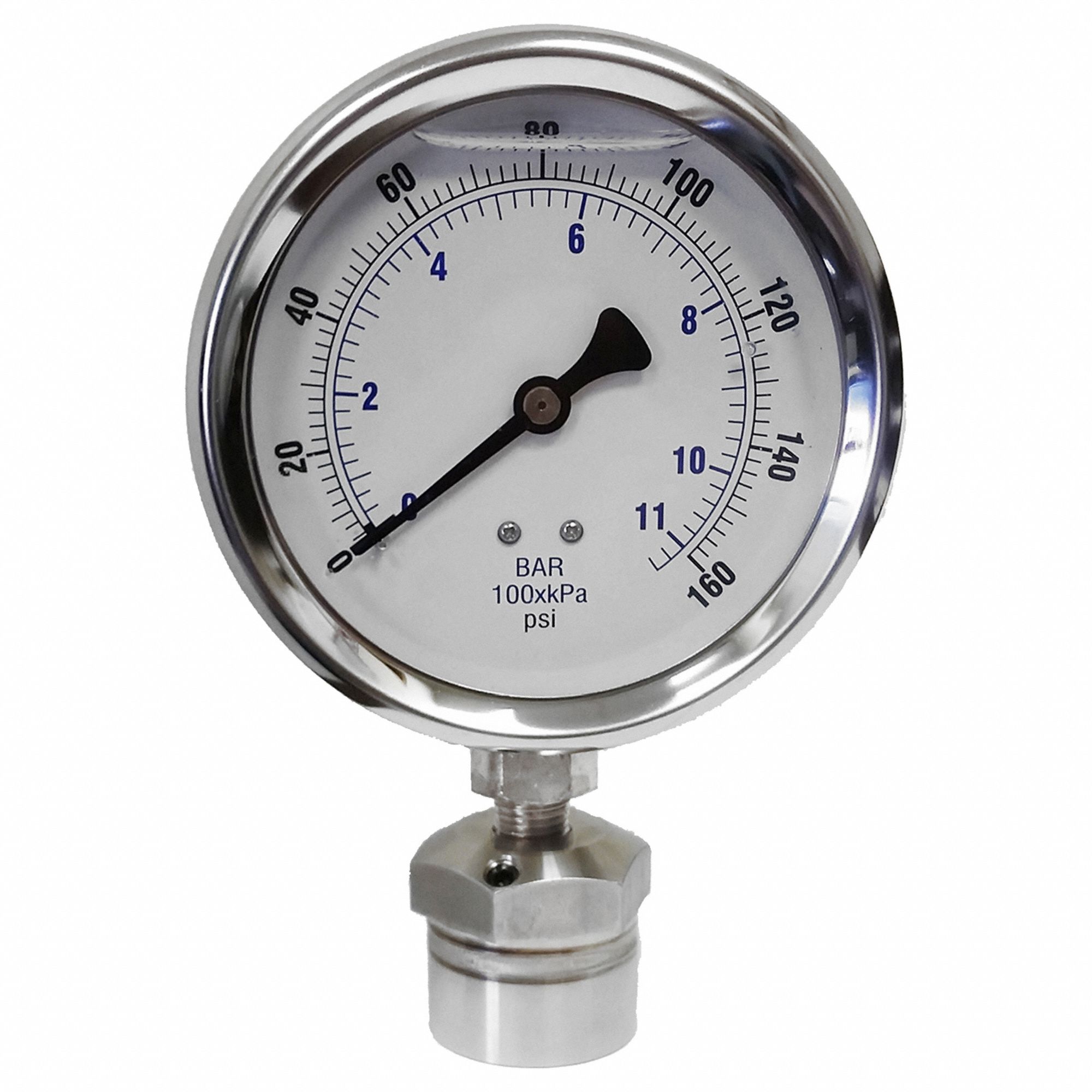KODIAK CONTROLS, 0 psi to 160 psi, KC301, Pressure Gauge - 814M86 ...