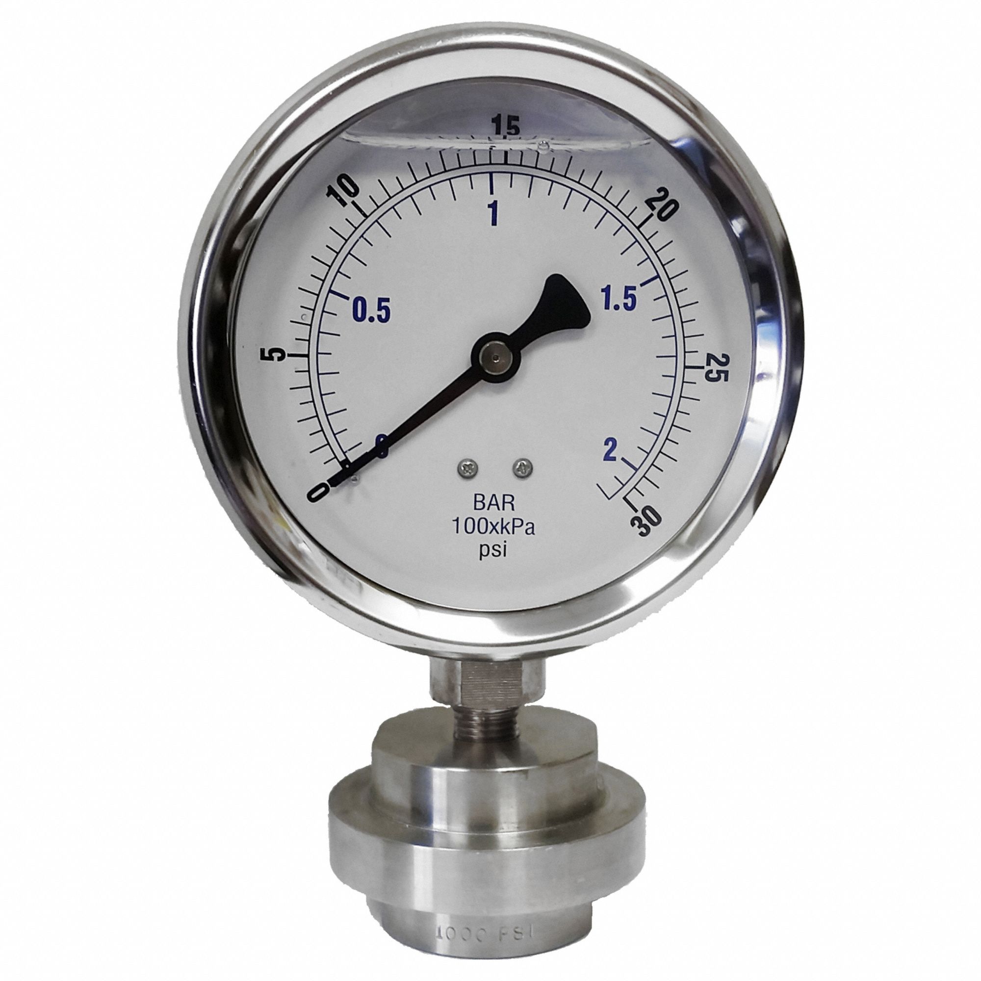 KODIAK CONTROLS, 0 psi to 30 psi, KC301, Pressure Gauge - 814M92 ...