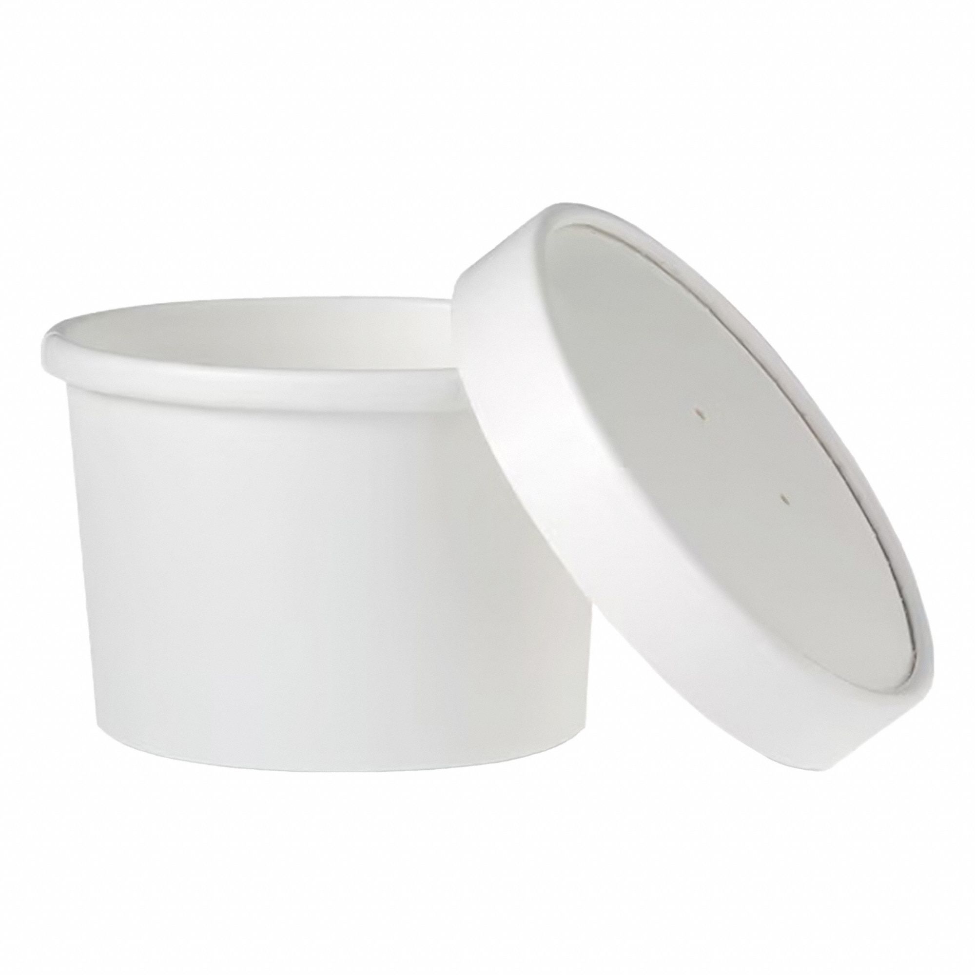 Squat Foam Container, Wht, 8 oz - Grainger