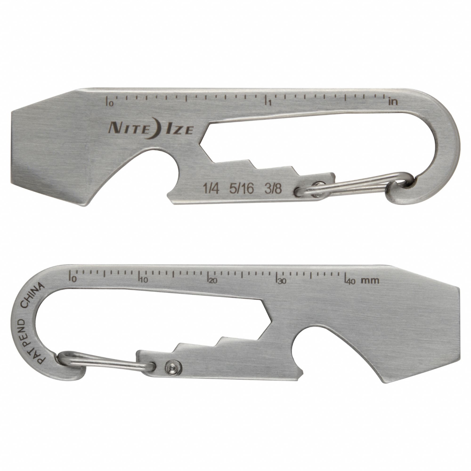 2 1/2 in Key Ring Dia, Stainless Steel, Carabiner Key Clip - 34GN67|KMT ...