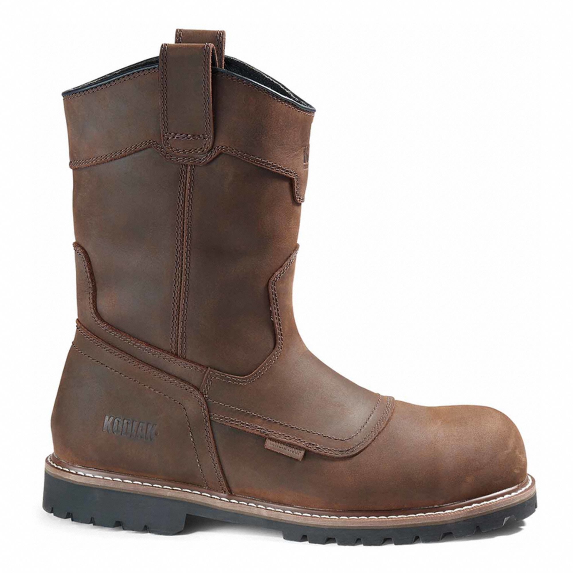 KODIAK WORK BOOTS,7 IN SIZE,MEN,DARK BROWN - Safety-Toe Work Boots and ...