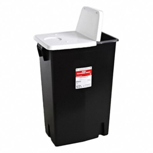 COVIDIEN, 18 gal Capacity, Plastic, Hazardous Waste Container - 832FK7 ...