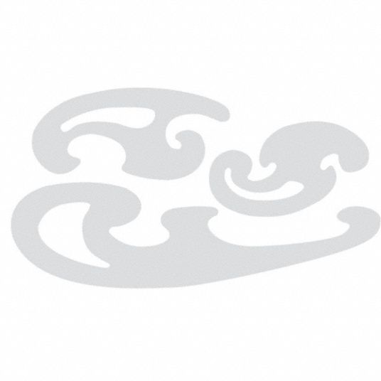 WESTCOTT, French Curves, Plastic, Stencil/Drawing Template - 26CT65|KT ...