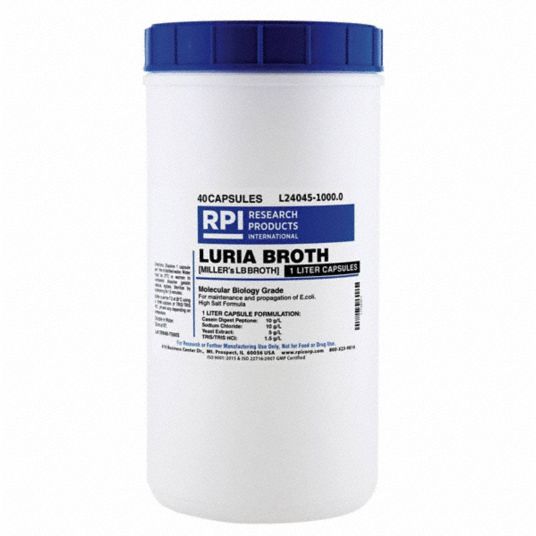 Lab, 1 kg, LB Broth - Miller's LB Broth - 1 L Buffered Capsules ...
