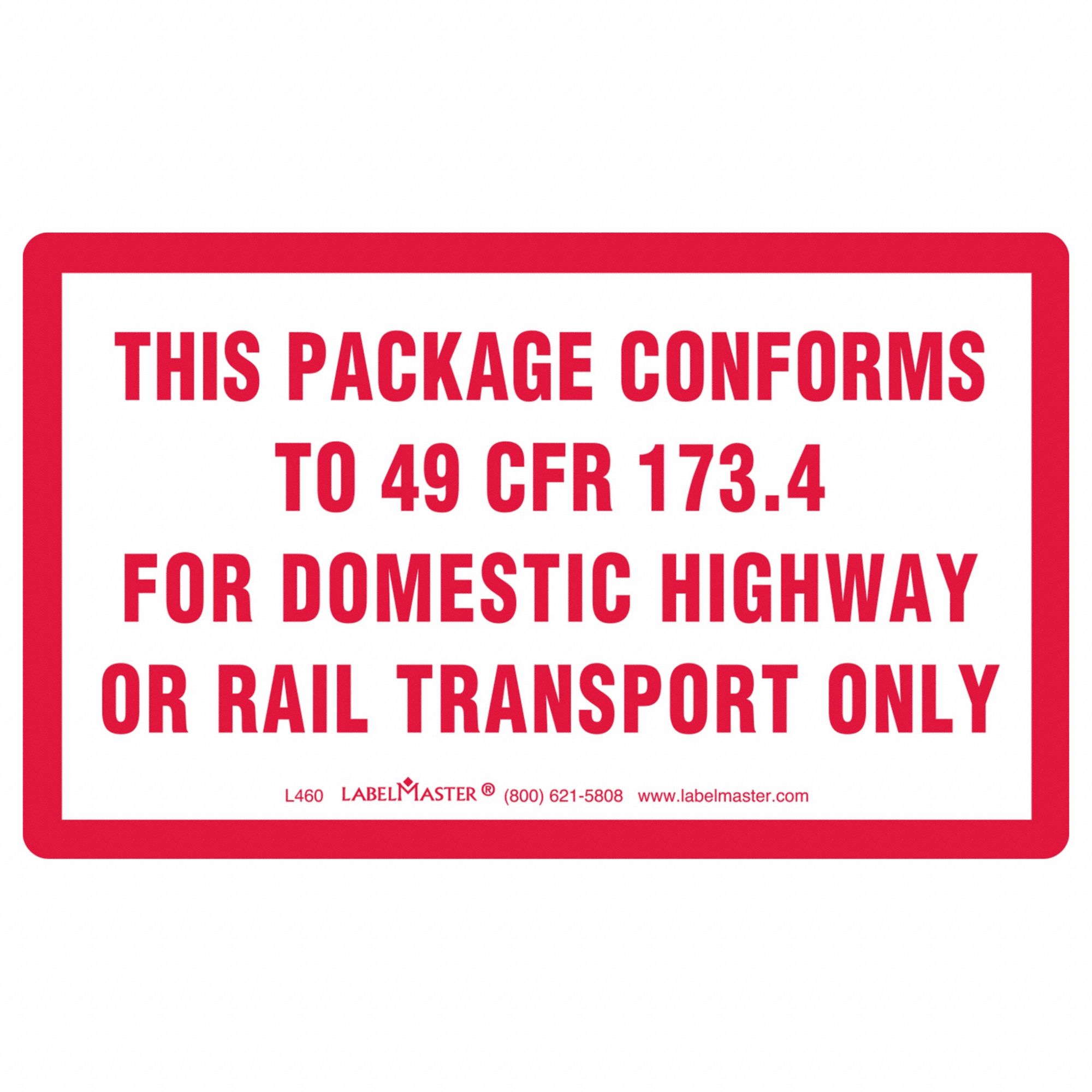 White, 3 in Ht, Right-To-Know Label - 35ZL19|L460 - Grainger