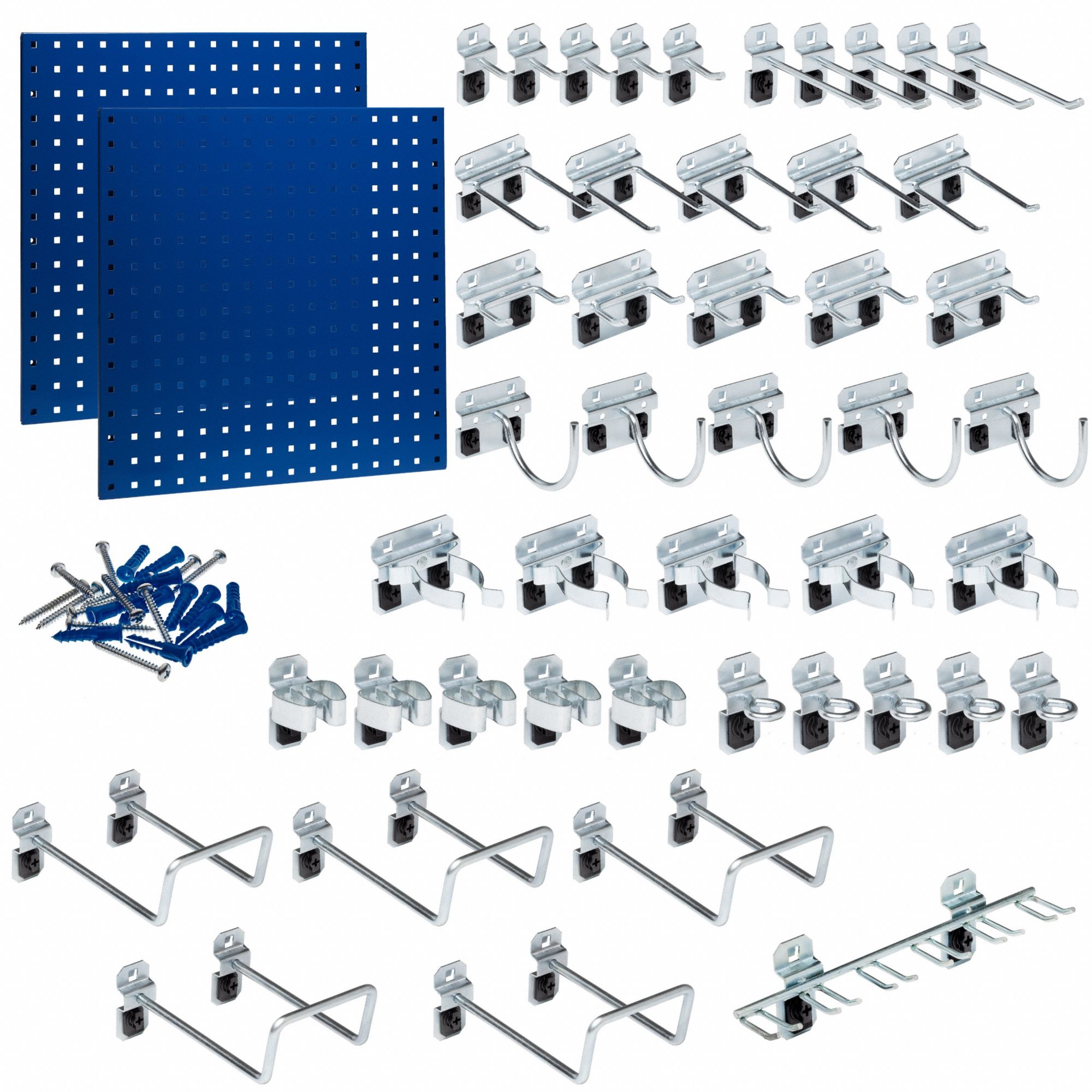 TRITON PRODUCTS, Square, 3/8 in Peg Hole Size, Pegboard Panel Kit ...