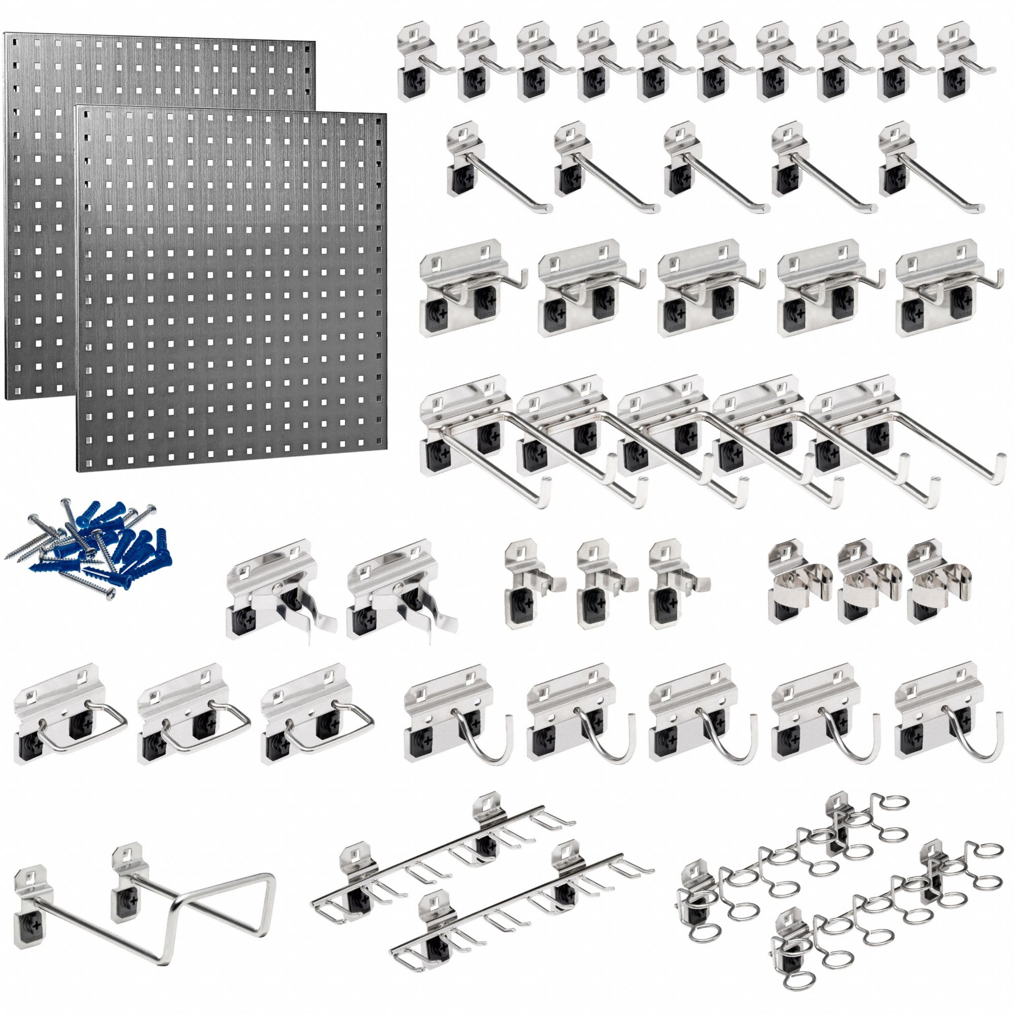 TRITON PRODUCTS, Square, 3/8 in Peg Hole Size, Stationary Pegboard ...