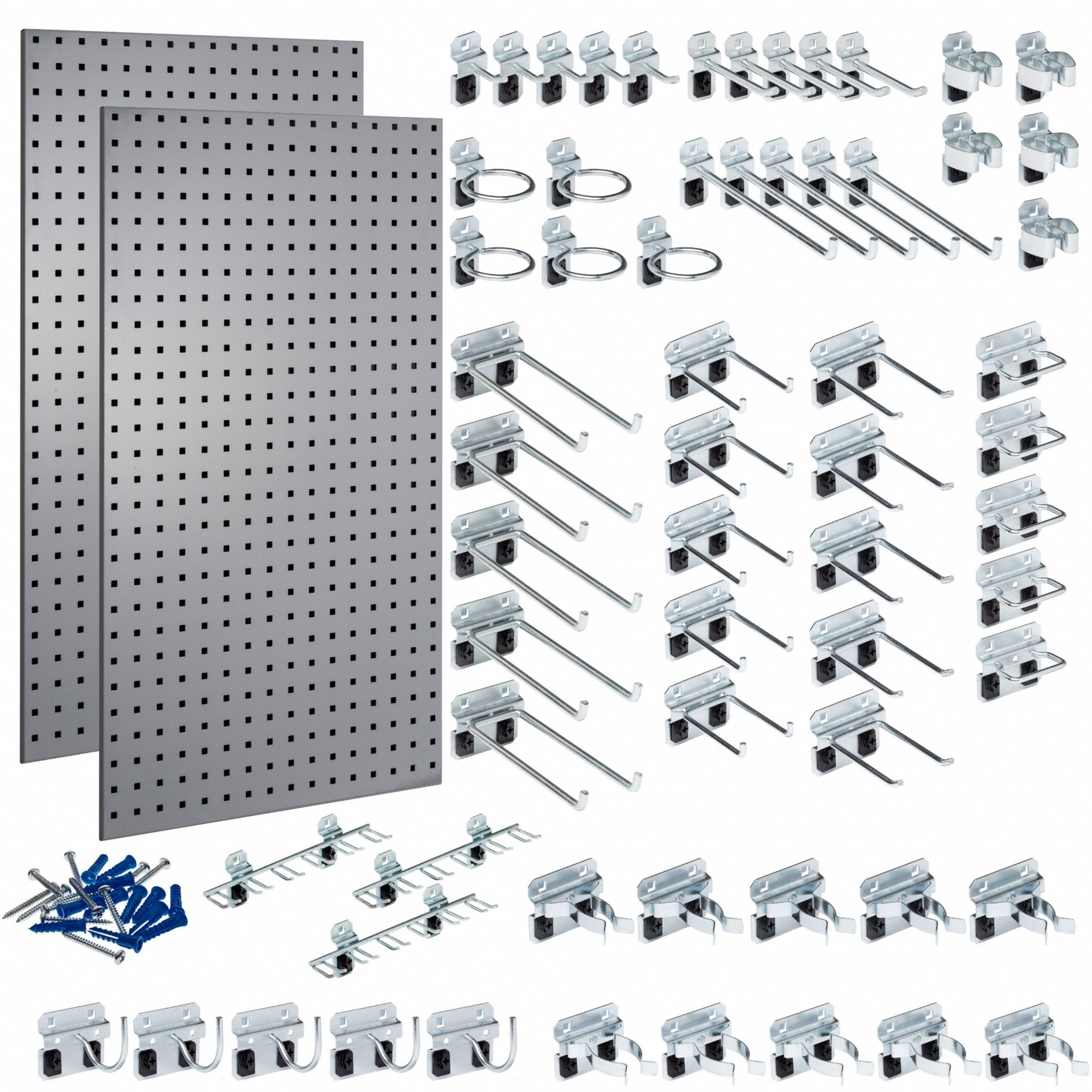 TRITON PRODUCTS, Square, 3/8 in Peg Hole Size, Stationary Pegboard ...