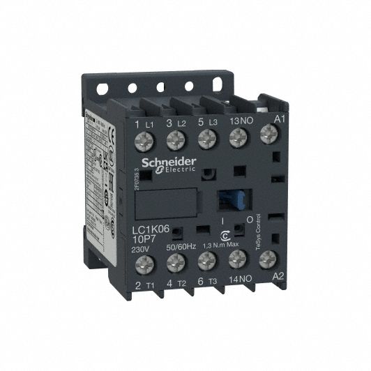 SCHNEIDER, Non-Reversing, 3 Poles, Miniature IEC Magnetic Contactor ...