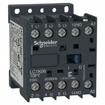 SCHNEIDER, Non-Reversing, 3 Poles, Miniature IEC Magnetic Contactor ...