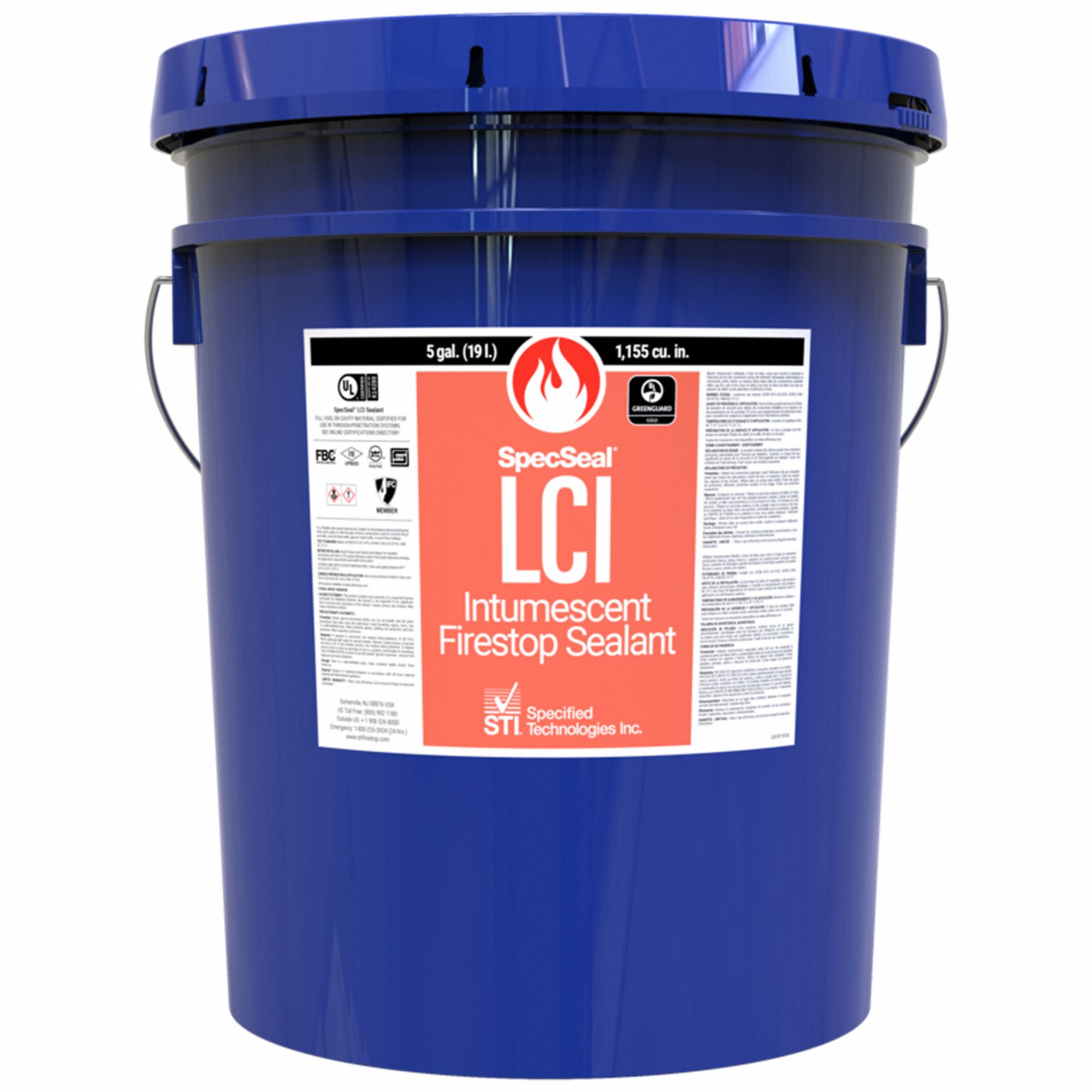 STI Sellador Cortafuegos Cubeta 5 gal. Rojo - Selladores y Masillas Contra Incendios - 3PA76 ...