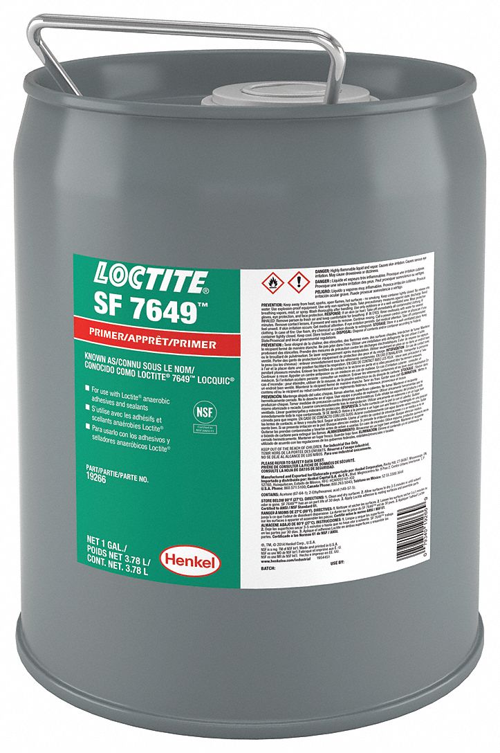 LOCTITE PRIMER ACETONE SF 7649 1 GAL - Adhesive Primers, Activators ...