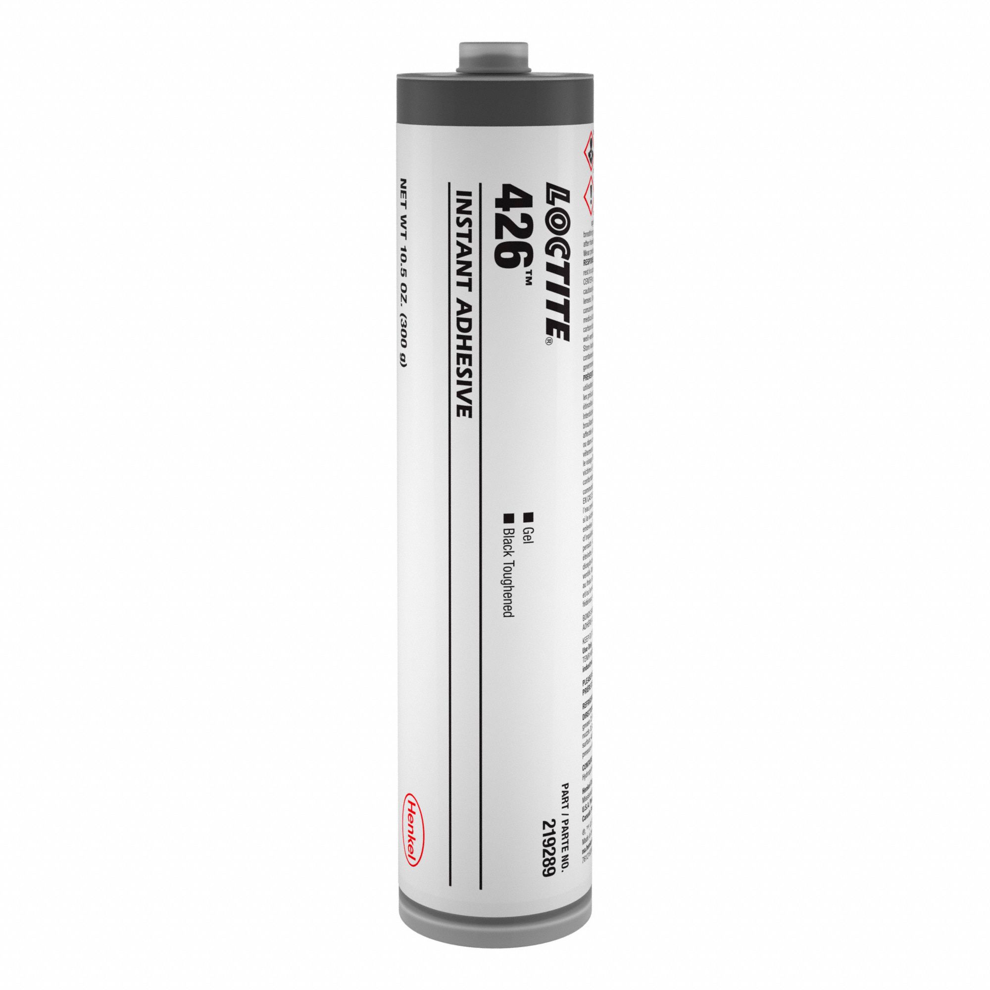 LOCTITE 426 INSTANT ADHESIVE, BLACK, 300 G CARTRIDGE, 1 DAY CURE - 3013 ...