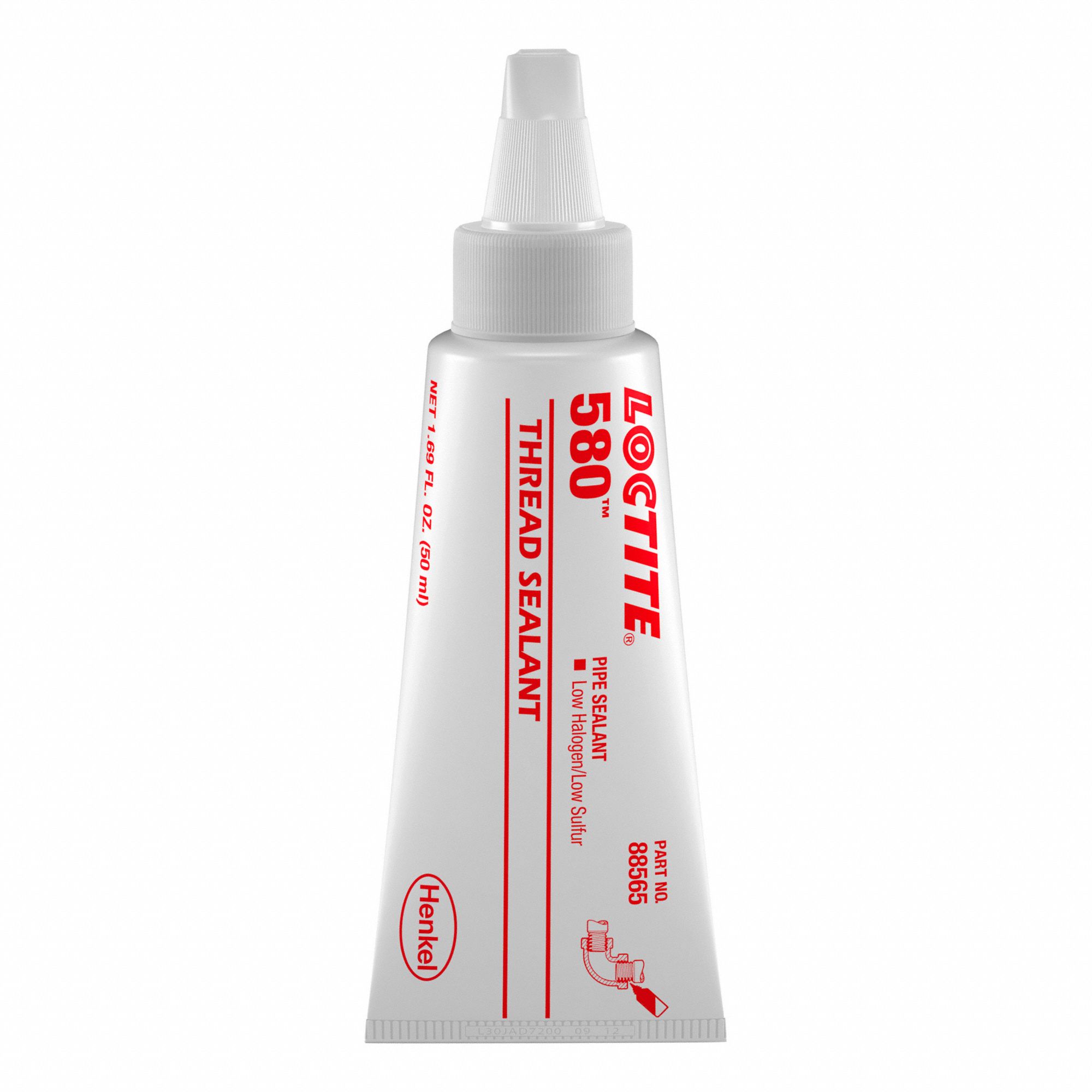 LOCTITE LOCTITE 580 THREAD SEALANT, OFF-WHITE, 50 ML TUBE, HALOGEN/SULF ...