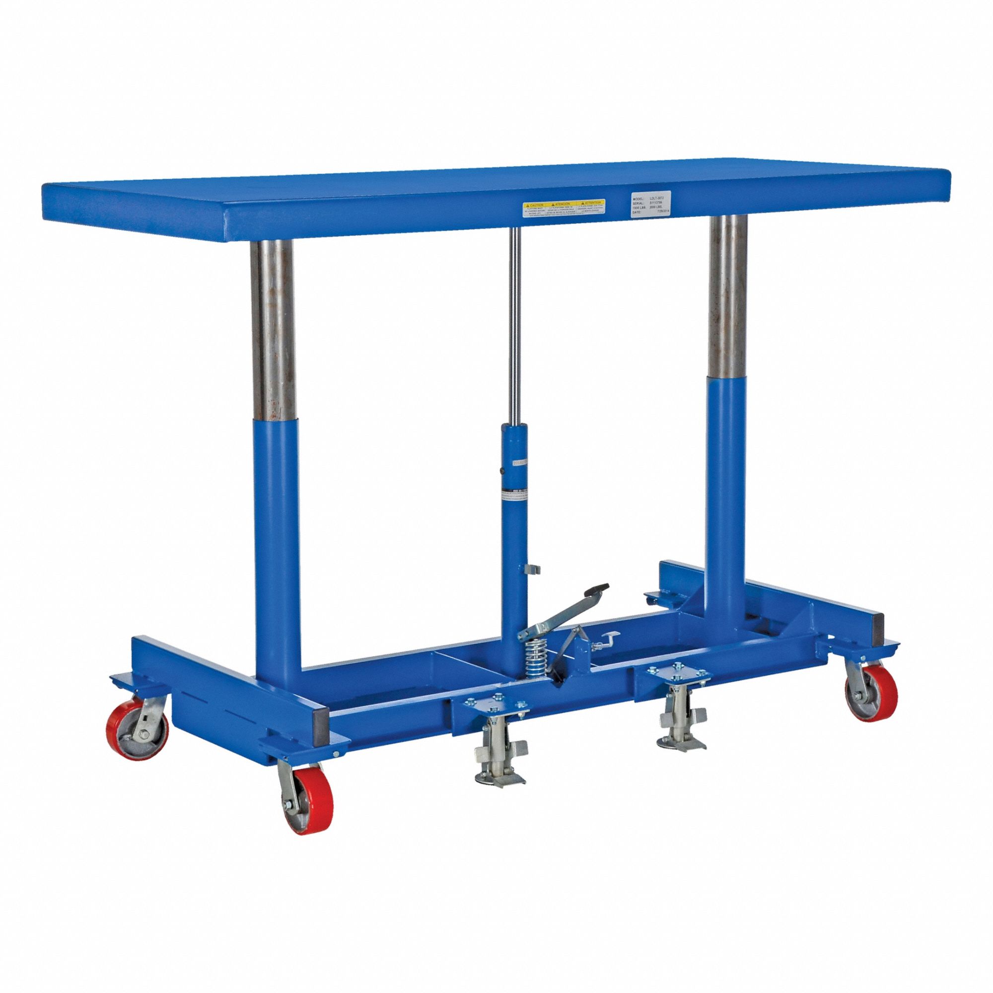 2,000 lb Load Capacity, 60 in x 30 in Platform, Manual Mobile Post-Lift ...