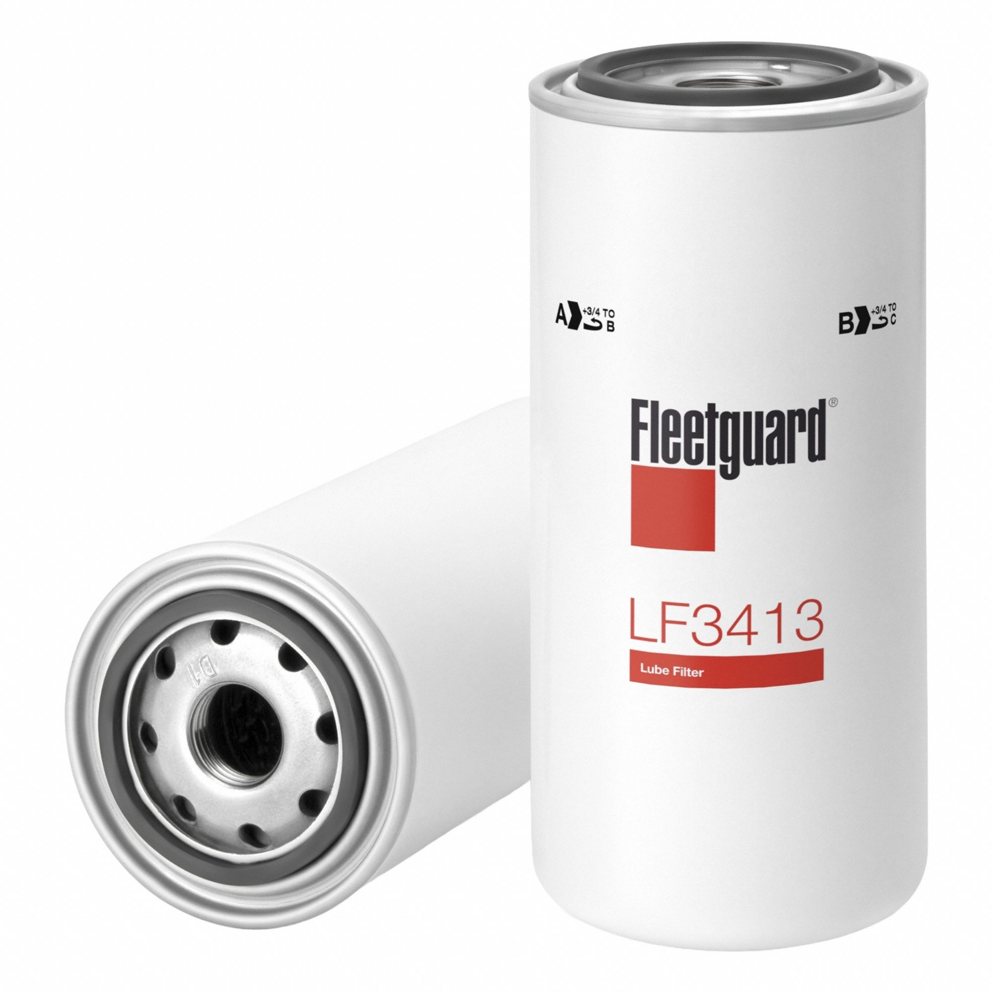 FLEETGUARD, 1"-12 Thread Size, 8 5/16 in Overall Ht, Oil Filter ...