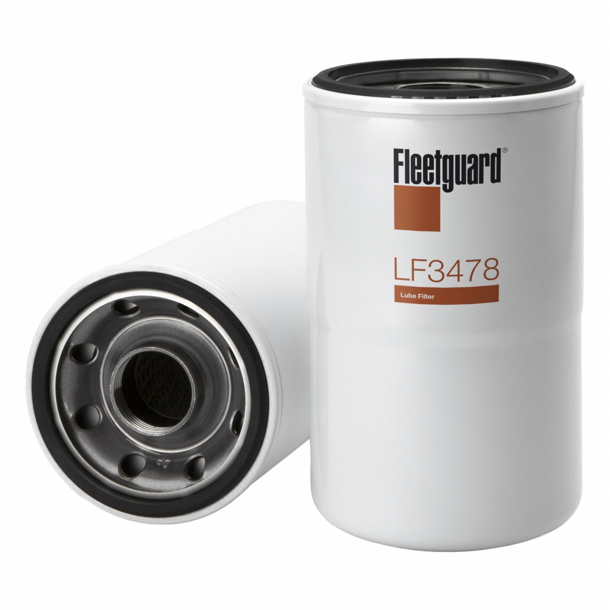 FLEETGUARD, 1 1/2"-12 Thread Size, 8 1/16 in Overall Ht, Oil Filter ...