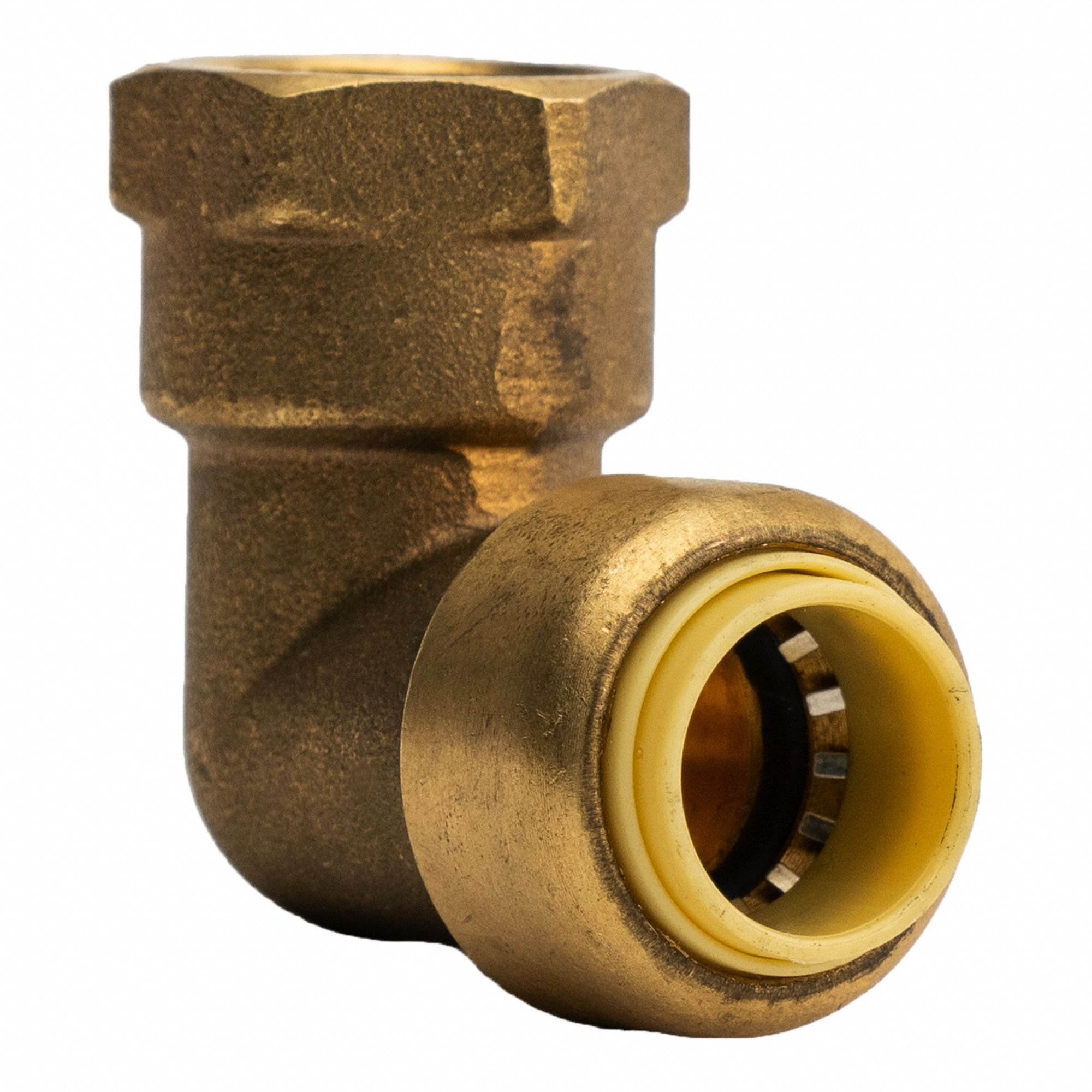 3/8 in OD x 3/8 in Pipe Size, Push-to-Connect x FNPT, FNPT Elbow ...