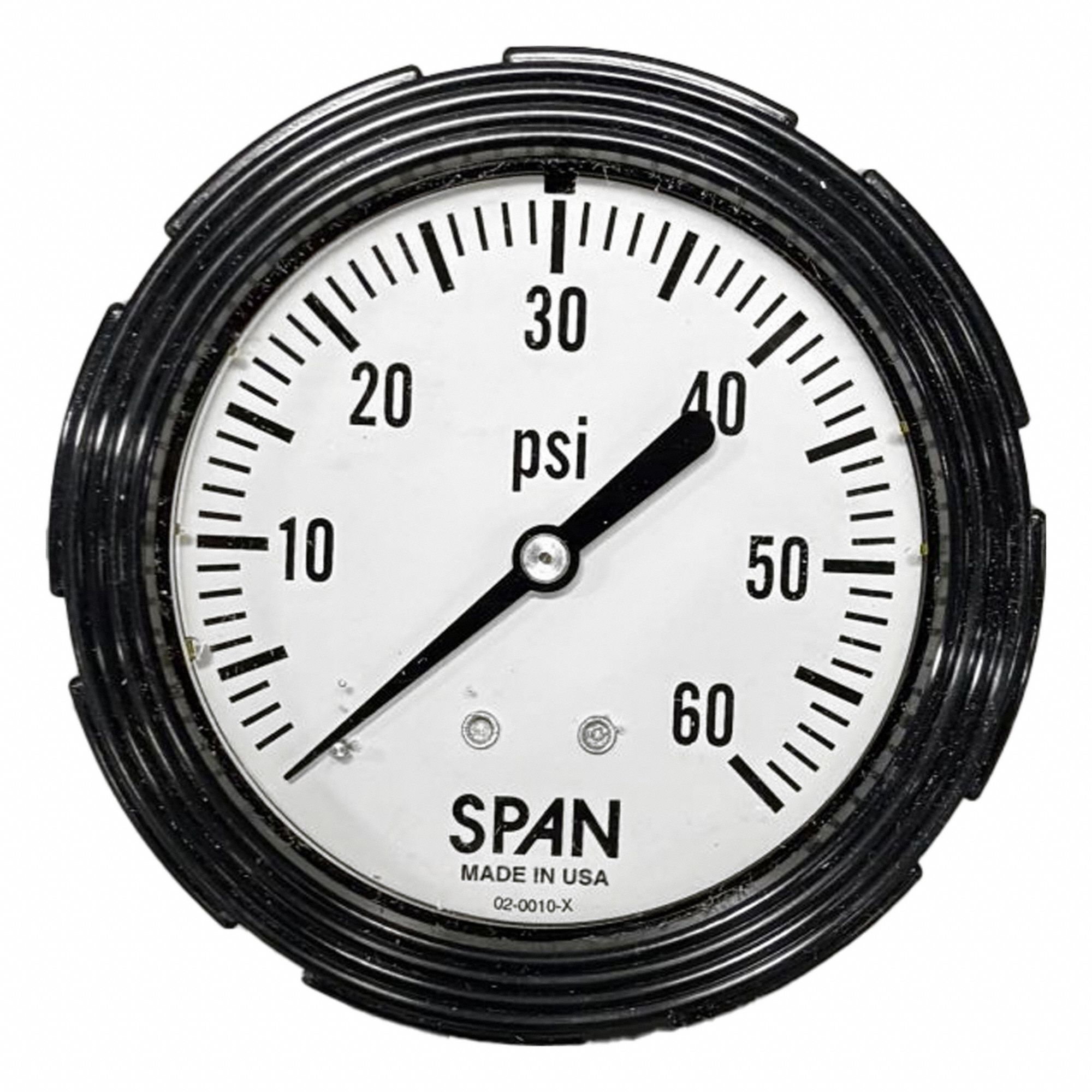 SPAN, 60 psi to 0 psi / Hg to 60 psi, 2 1/2 in Dial, Industrial Pressure Gauge - 850X21|LFC210 ...