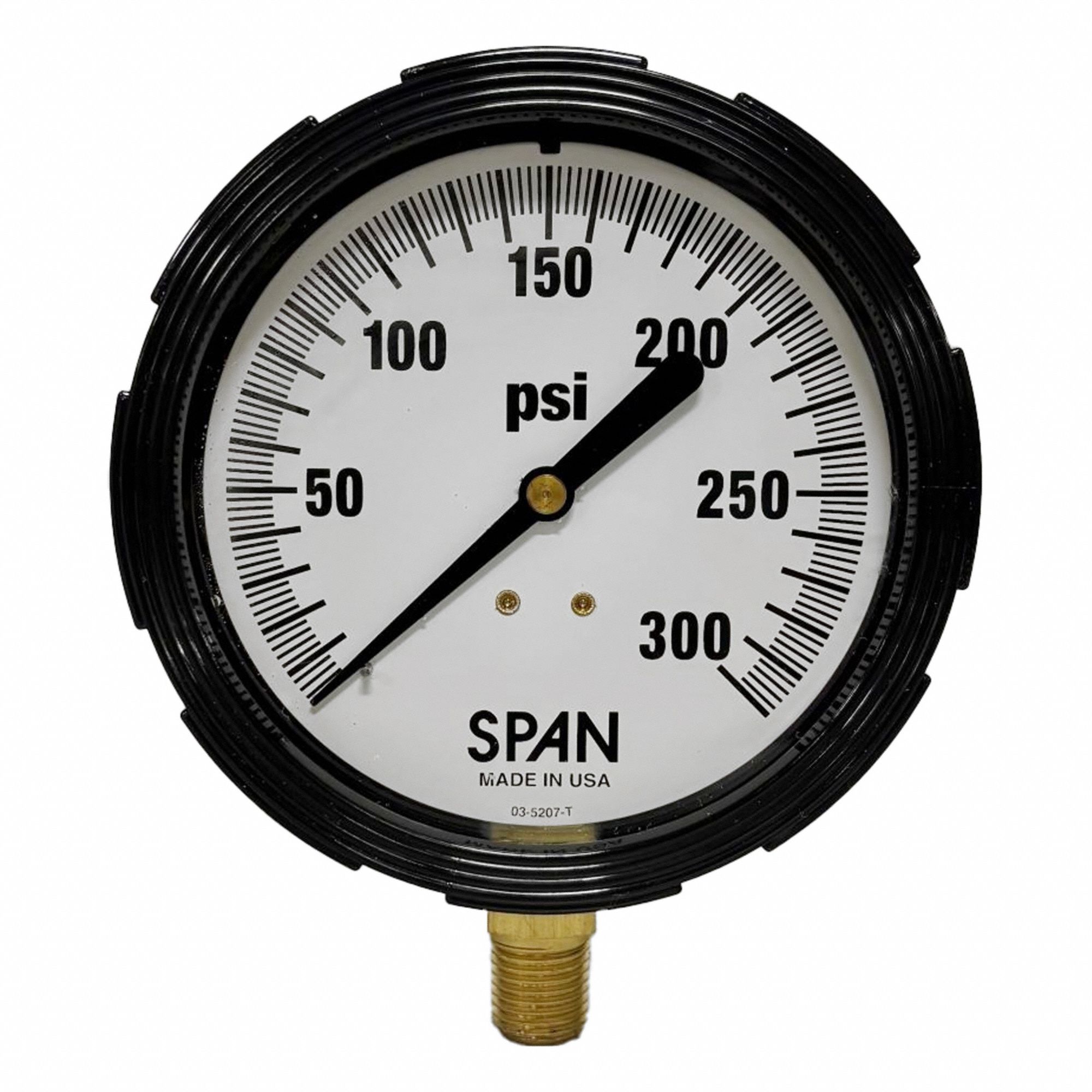 SPAN, 600 psi to 0 psi / Hg to 600 psi, 2 1/2 in Dial, Industrial ...