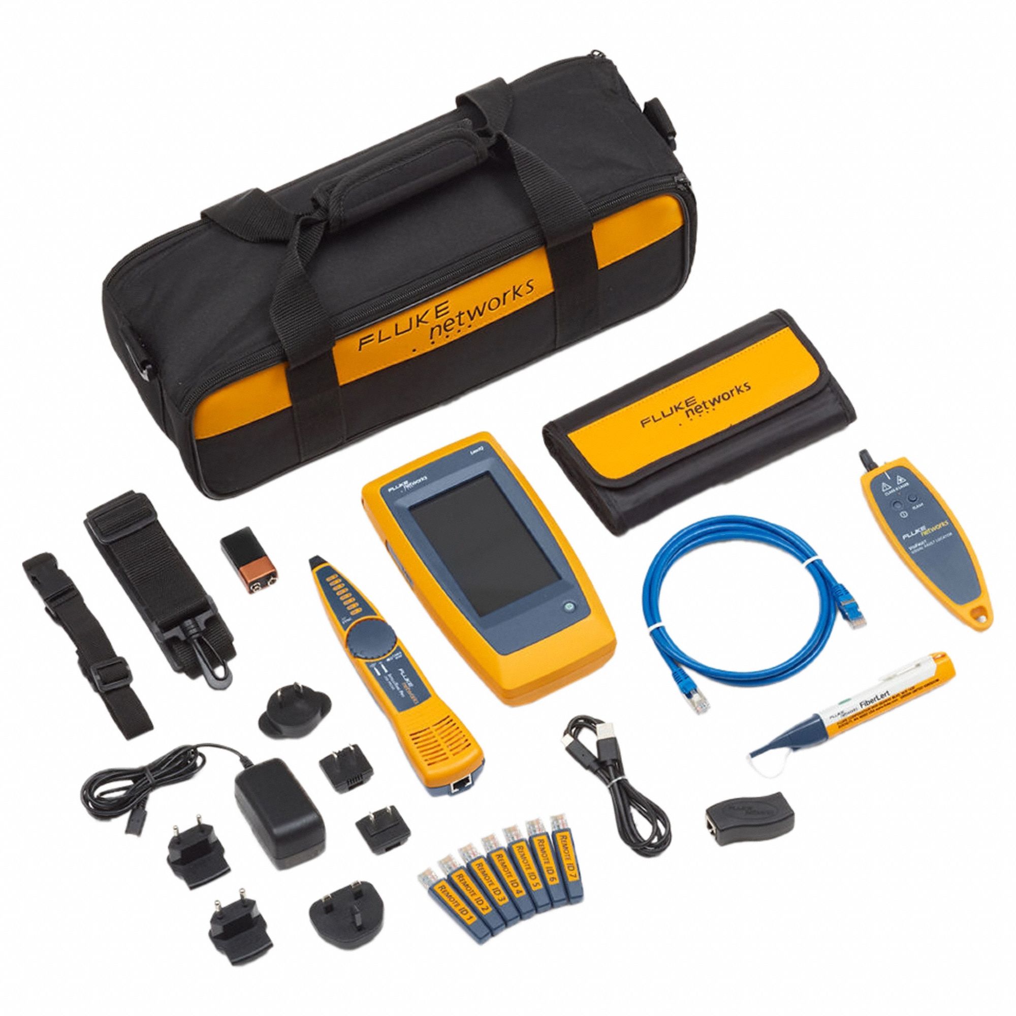 FLUKE NETWORKS, LinkIQ, LIQ-KIT-VFL-FBRLRT, Cable Tester Kit - 808Z74 ...