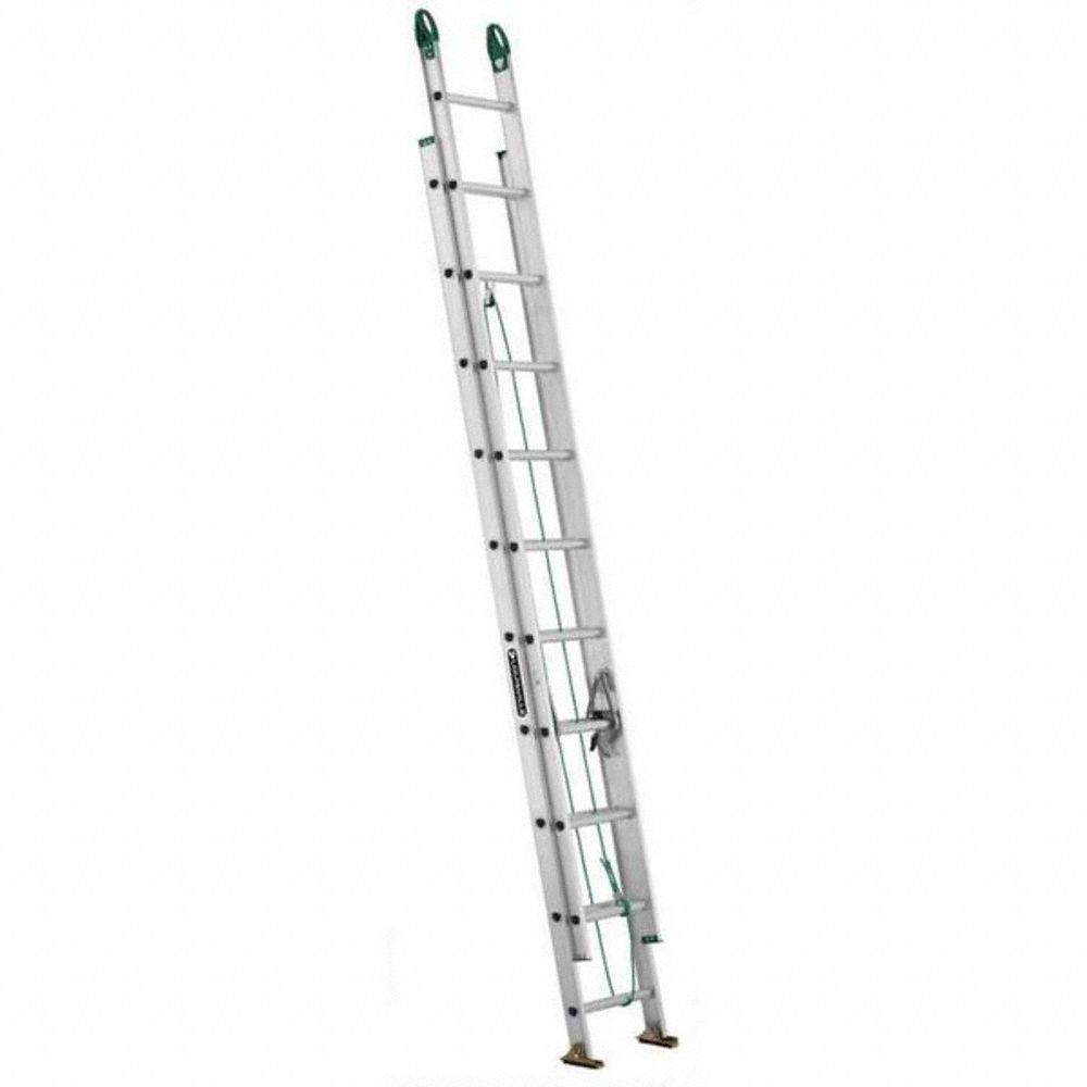 LOUISVILLE LADDER, 28 ft Ladder Size, Aluminum, Extension Ladder ...