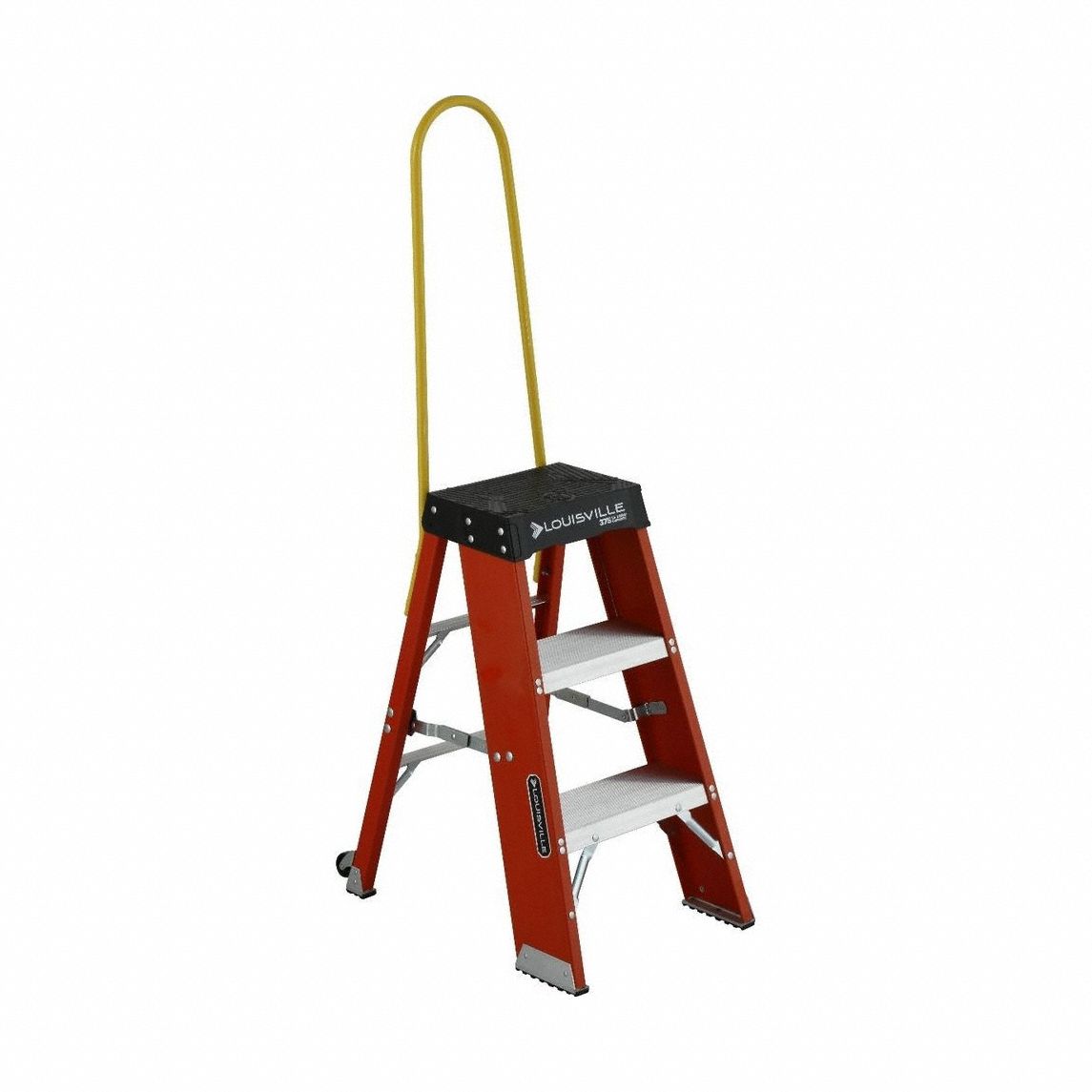 LOUISVILLE LADDER, 3.3 ft Overall Ht, 300 lb Load Cap, Step Stool ...