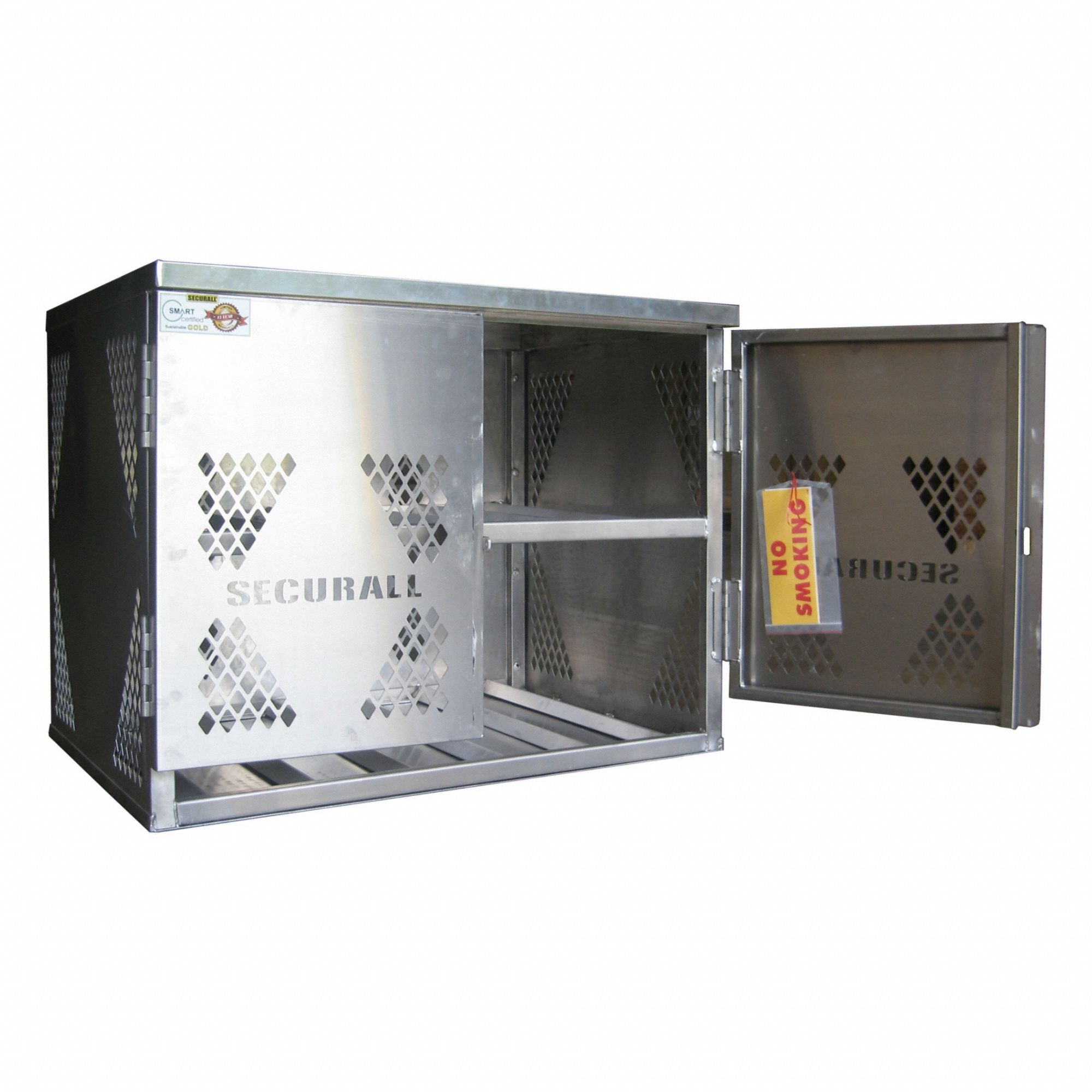 6 Horizontal Cylinders, 43 in x 32 in x 33 in, Cylinder Storage Cabinet ...
