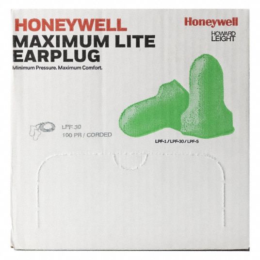 HONEYWELL HOWARD LEIGHT, Contoured-T, 30 dB NRR, Ear Plugs - 3NHH4|LPF ...