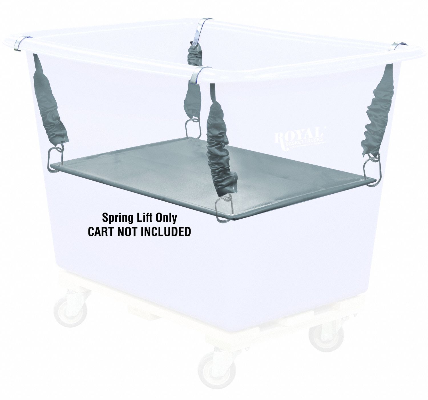 ROYAL BASKET TRUCKS, Gray, 150 lb Load Capacity, Cube Truck Spring Lift ...