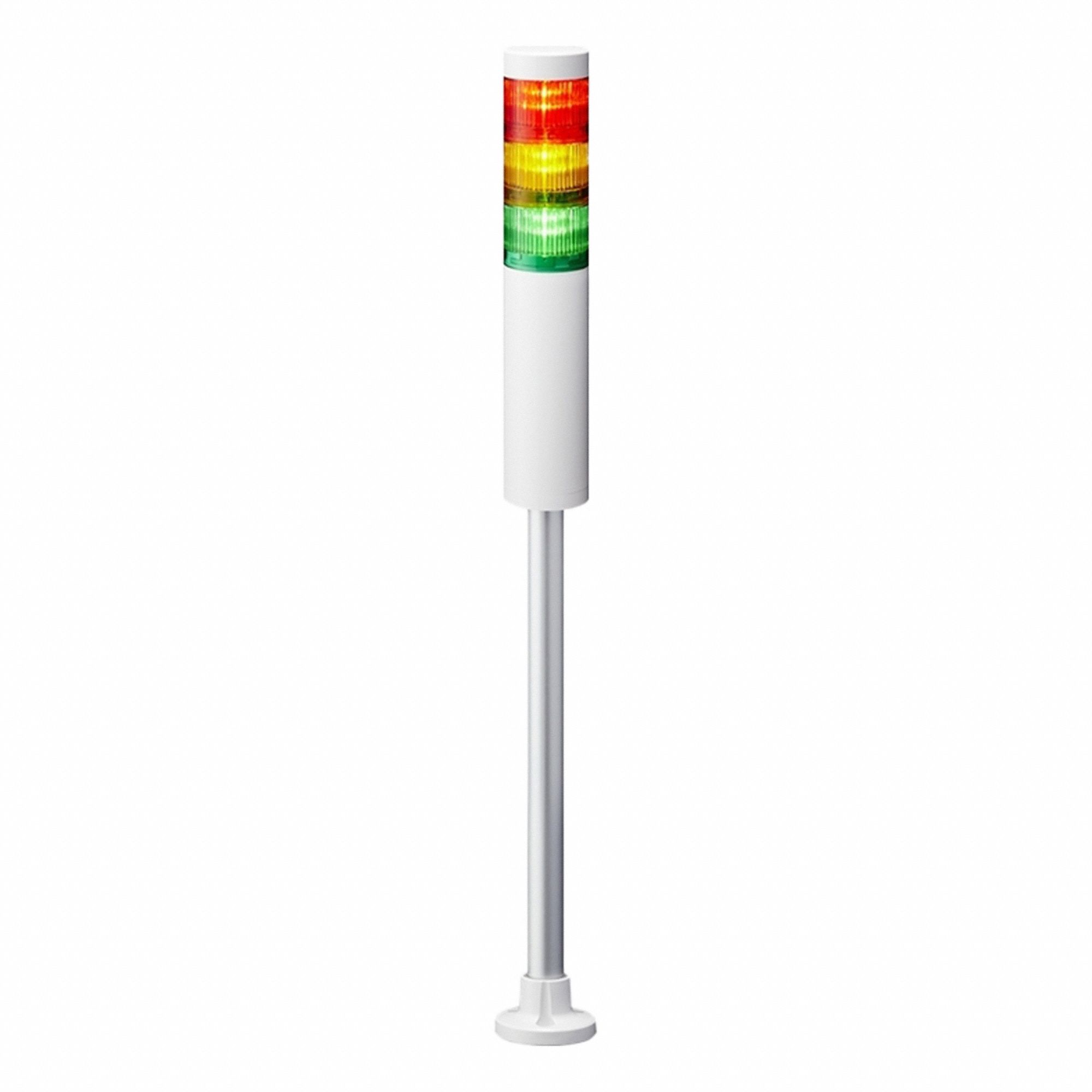 PATLITE, 3 Tier, No Sounder Tier, Tower Light Assembly - 827AA4|LR6-3M2PJNW-RYG - Grainger