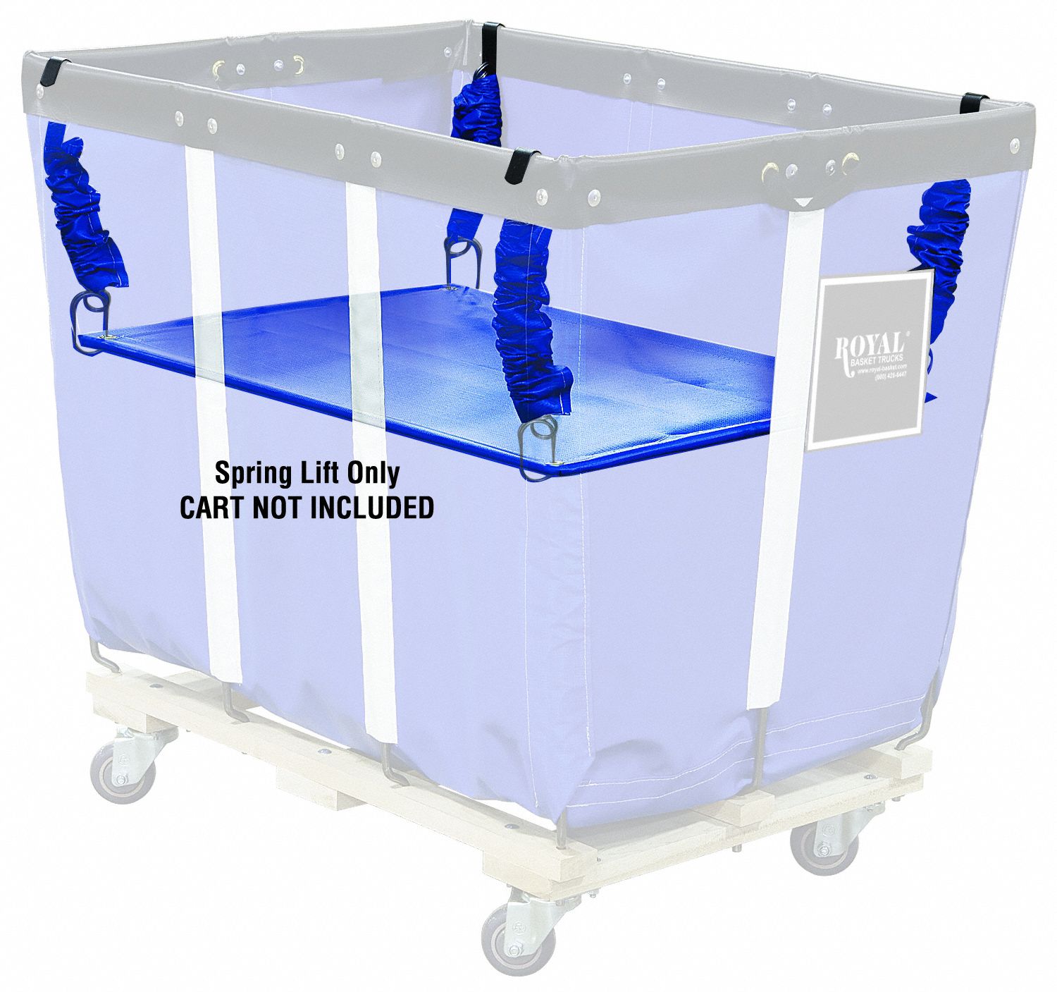 ROYAL BASKET TRUCKS, Blue, 150 lb Load Capacity, Spring Lift Kit ...
