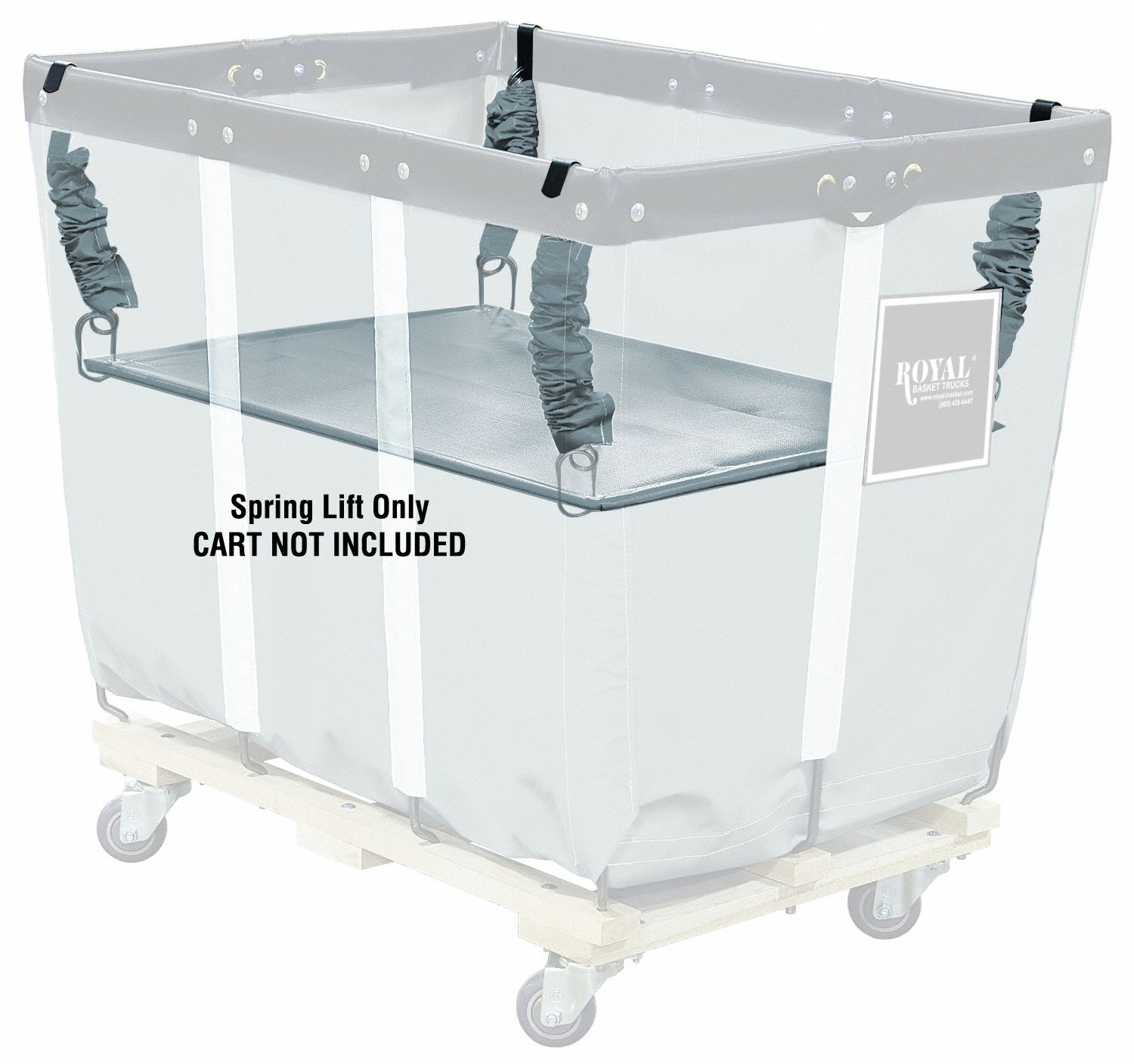 ROYAL BASKET TRUCKS, Gray, 23 lb Load Capacity, Basket Spring Lift ...