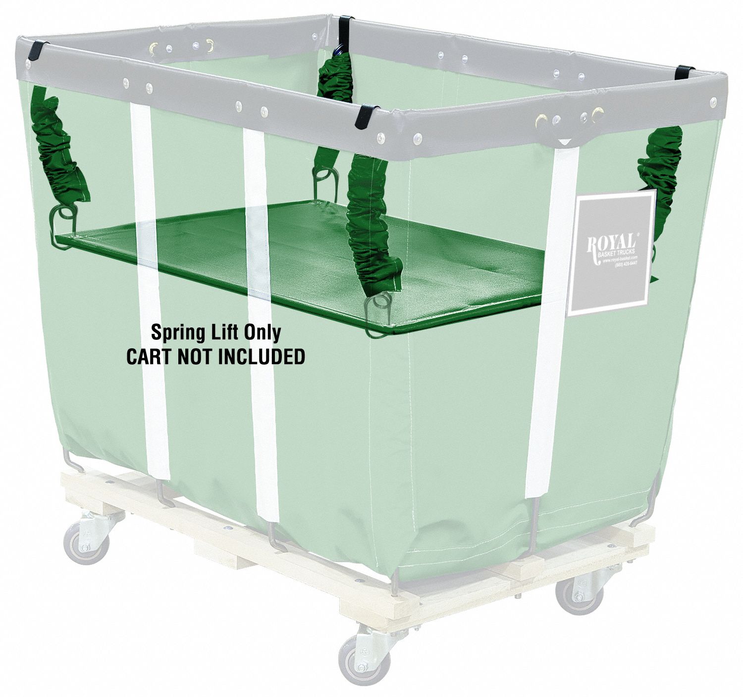 ROYAL BASKET TRUCKS, Green, 150 lb Load Capacity, Spring Lift Kit ...