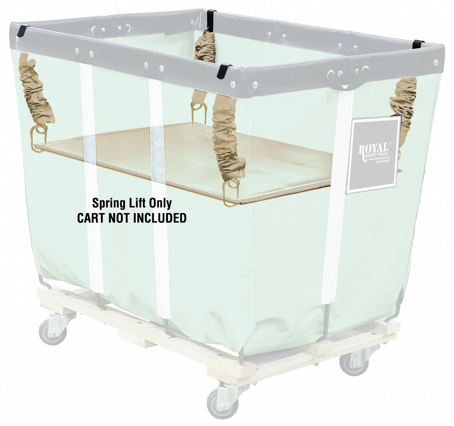 ROYAL BASKET TRUCKS, Tan, 150 lb Load Capacity, Spring Lift Kit ...
