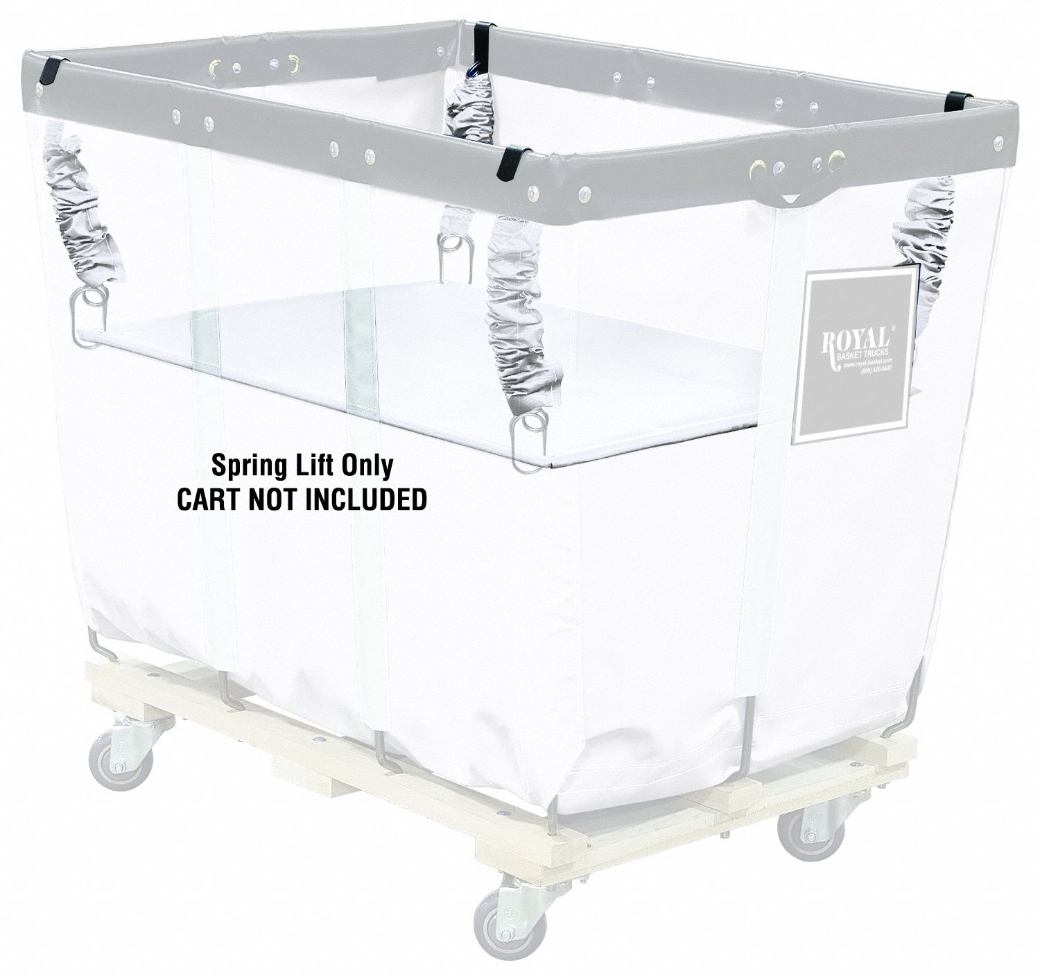 ROYAL BASKET TRUCKS, White, 23 lb Load Capacity, Basket Spring Lift ...