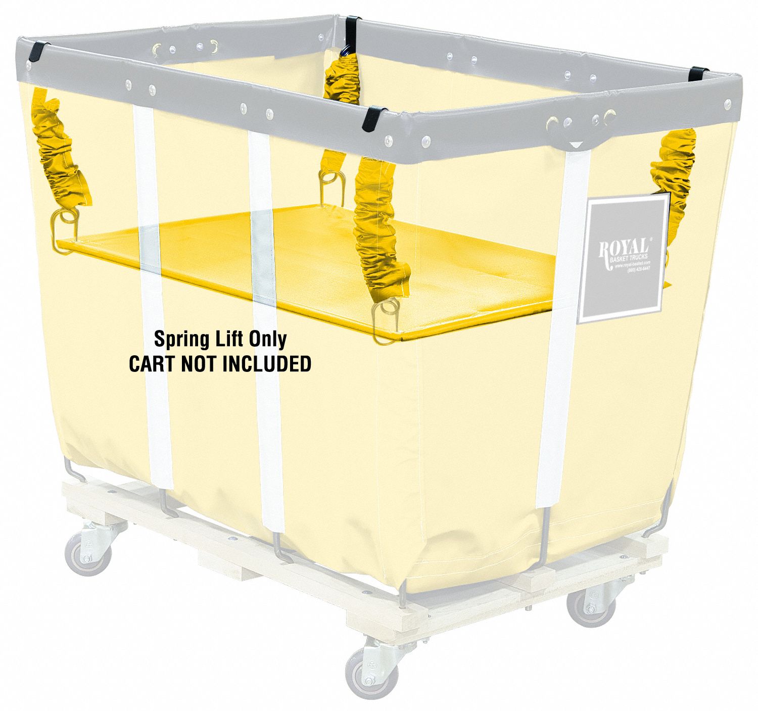 ROYAL BASKET TRUCKS, Yellow, 150 lb Load Capacity, Spring Lift Kit ...