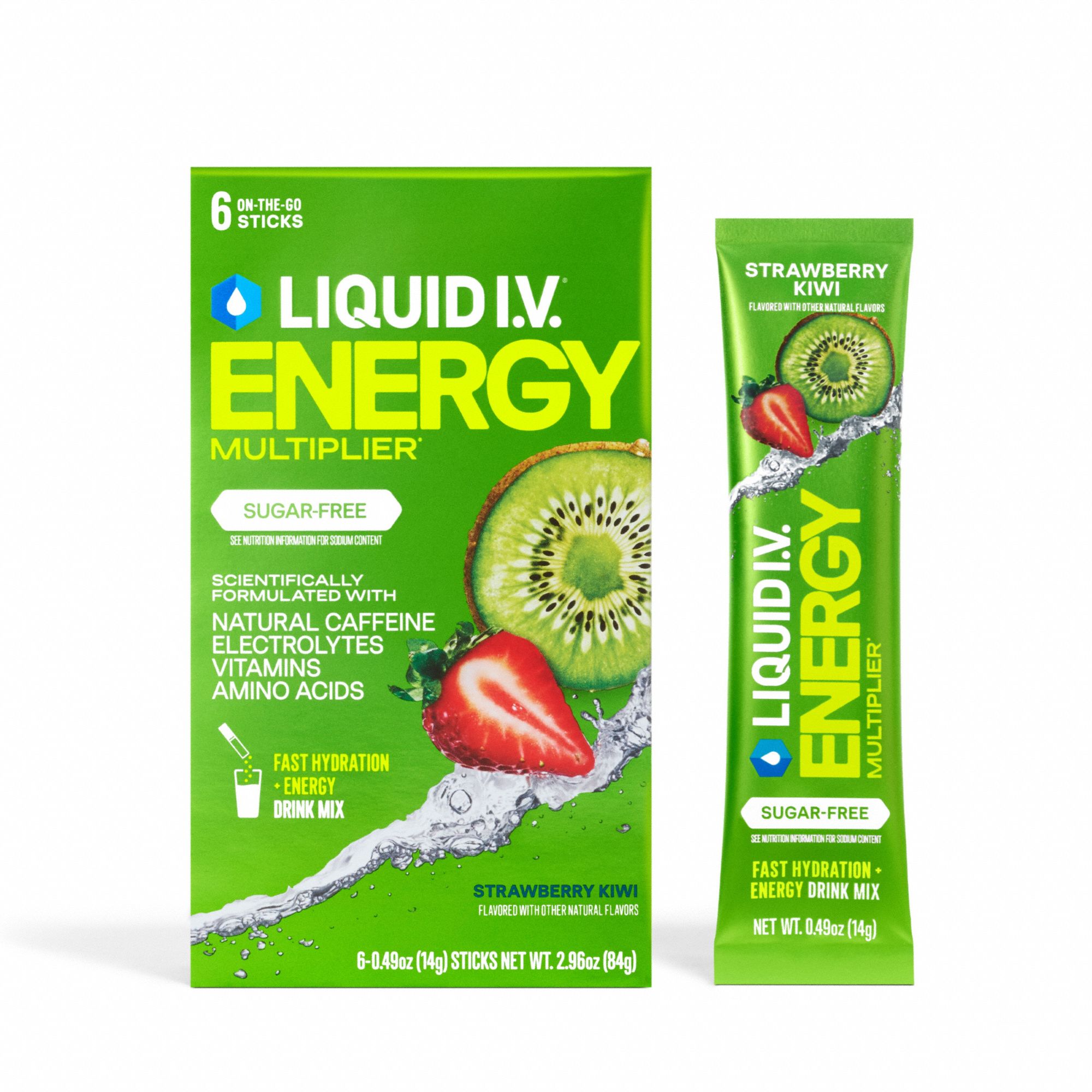 LIQUID I.V., Strawberry Kiwi, Single-Serve, Hydration Drink Mix ...