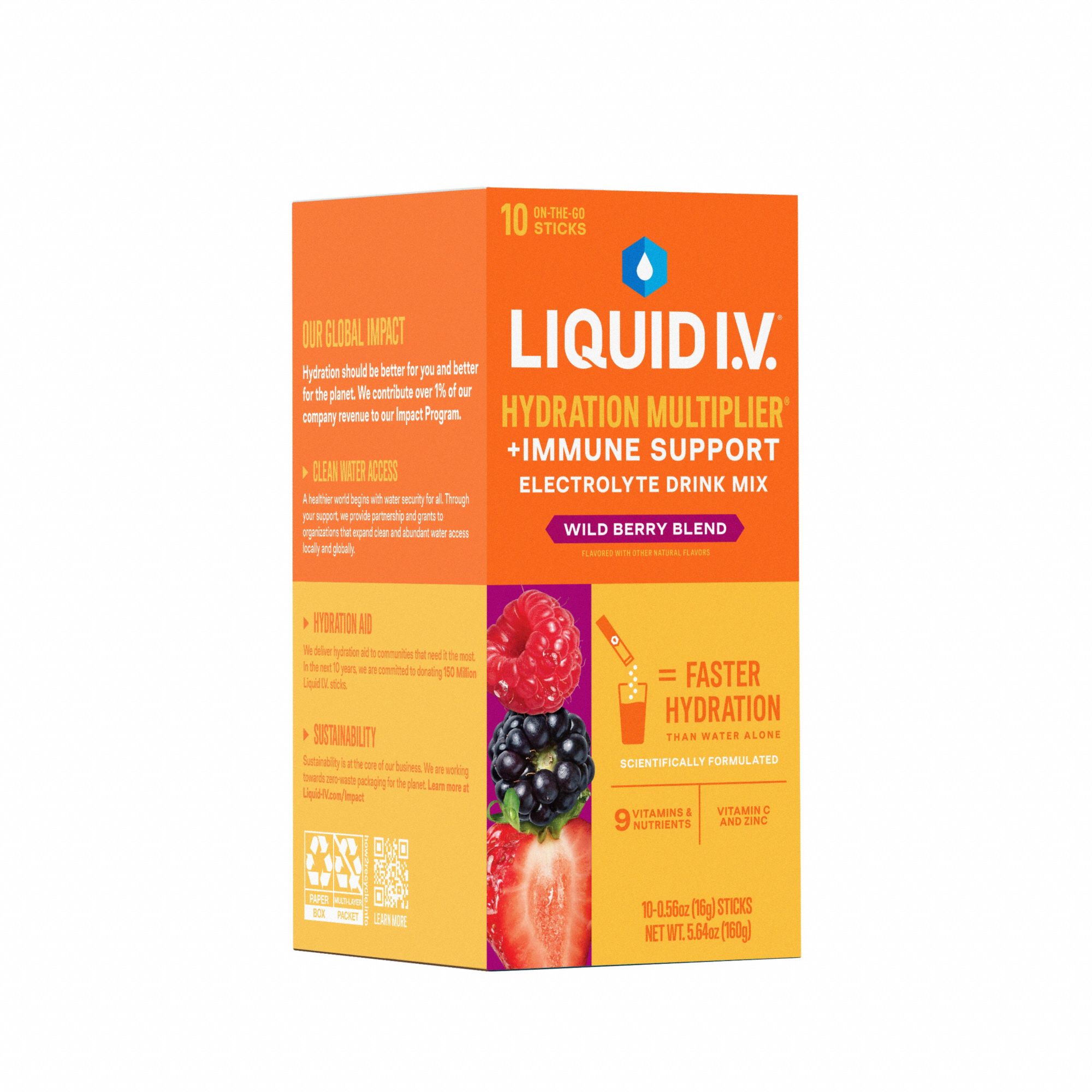 LIQUID I.V., Wild Berry, Single-Serve, Sports Drink Mix - 864V05|LVIM ...