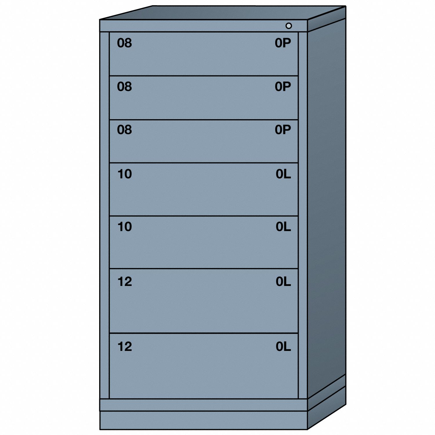 LYON LLC MODULAR DRAWER CABINET,7 DWR,POWDER CTD - 4403 ...