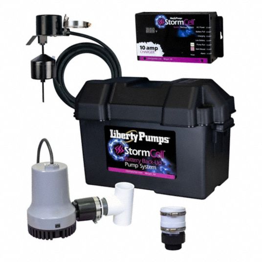 LIBERTY PUMPS, 1/4 hp, 12V DC, Battery Backup Sump Pump - 856F83|441 ...
