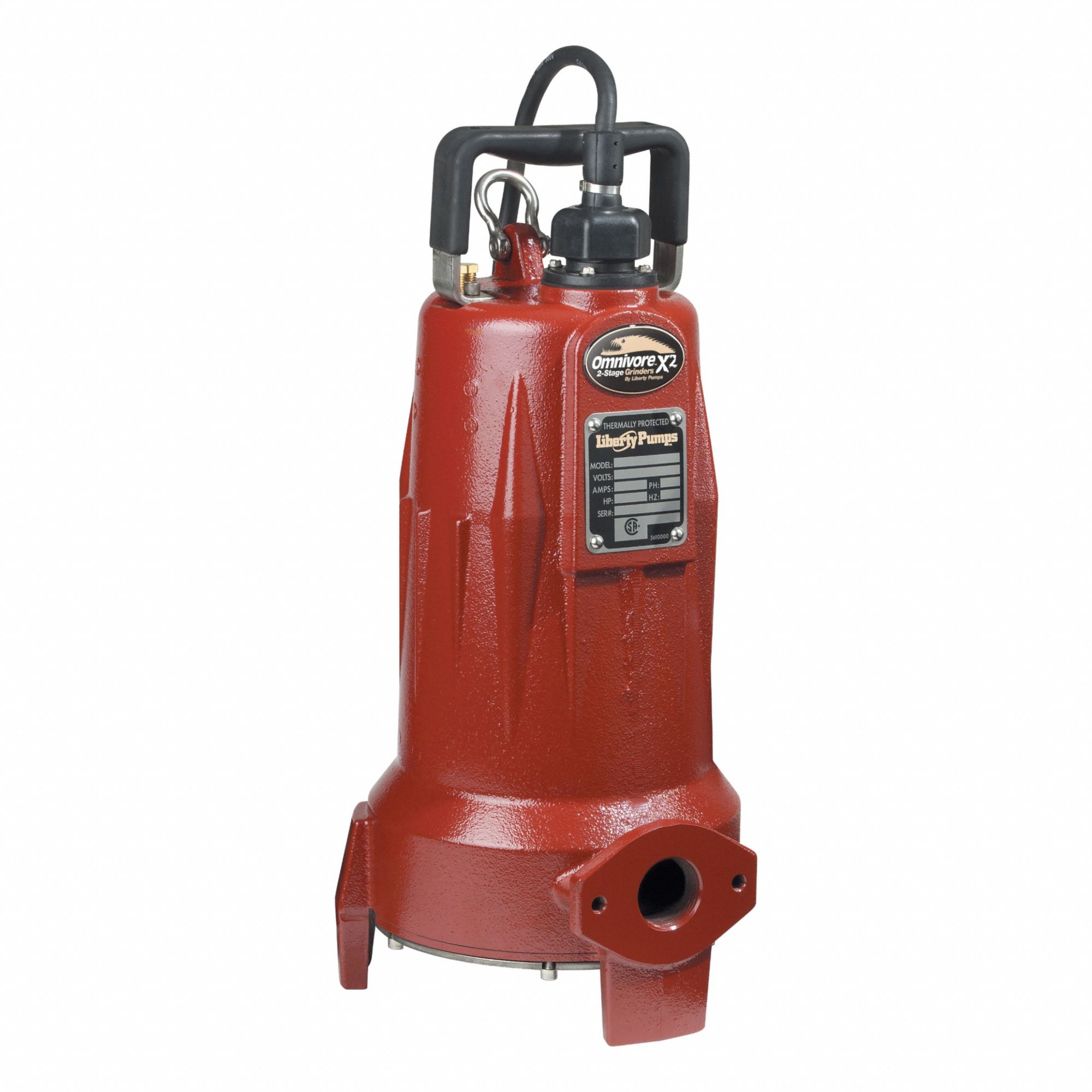 LIBERTY PUMPS, Horizontal, Single Phase, Omnivore Grinder Pump - 856FM4 ...