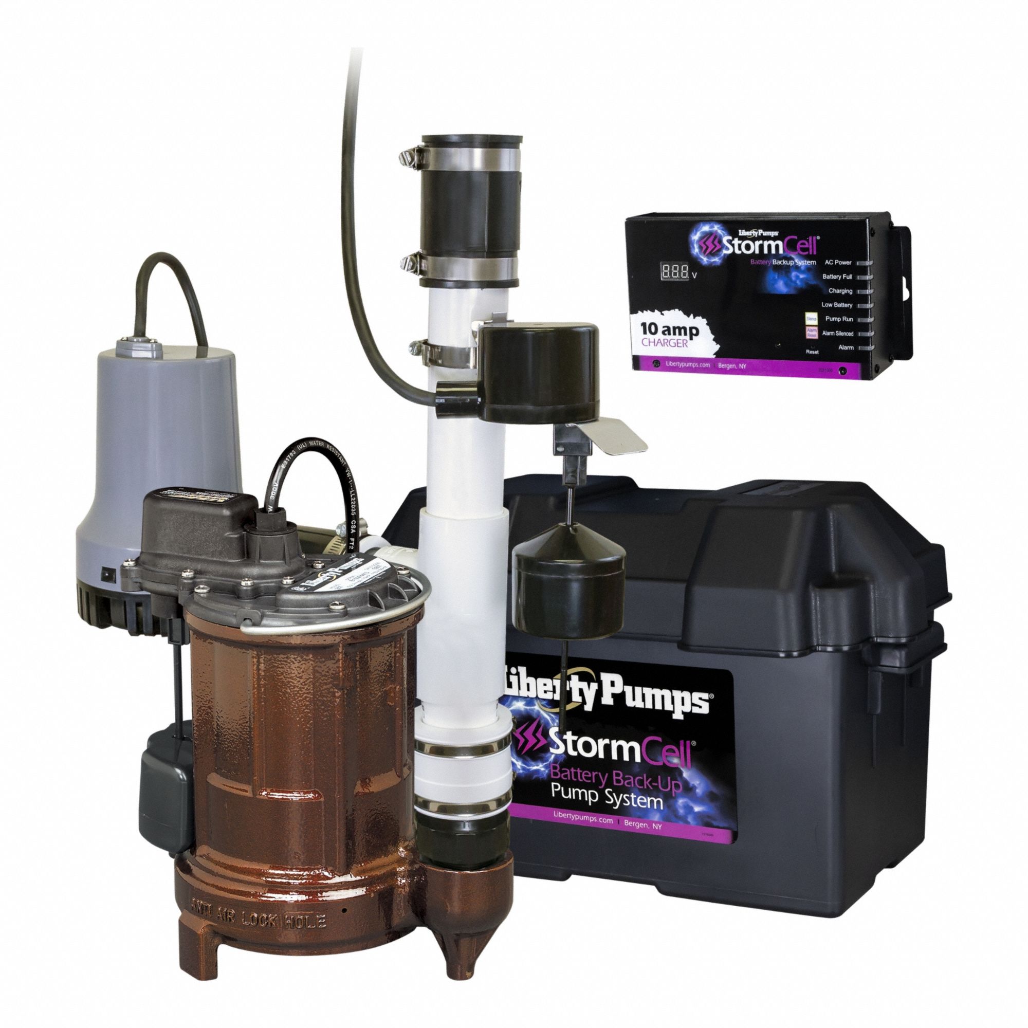 Primary and Back-up Sump Pump - 856GH2|PC257-441-10A - Grainger