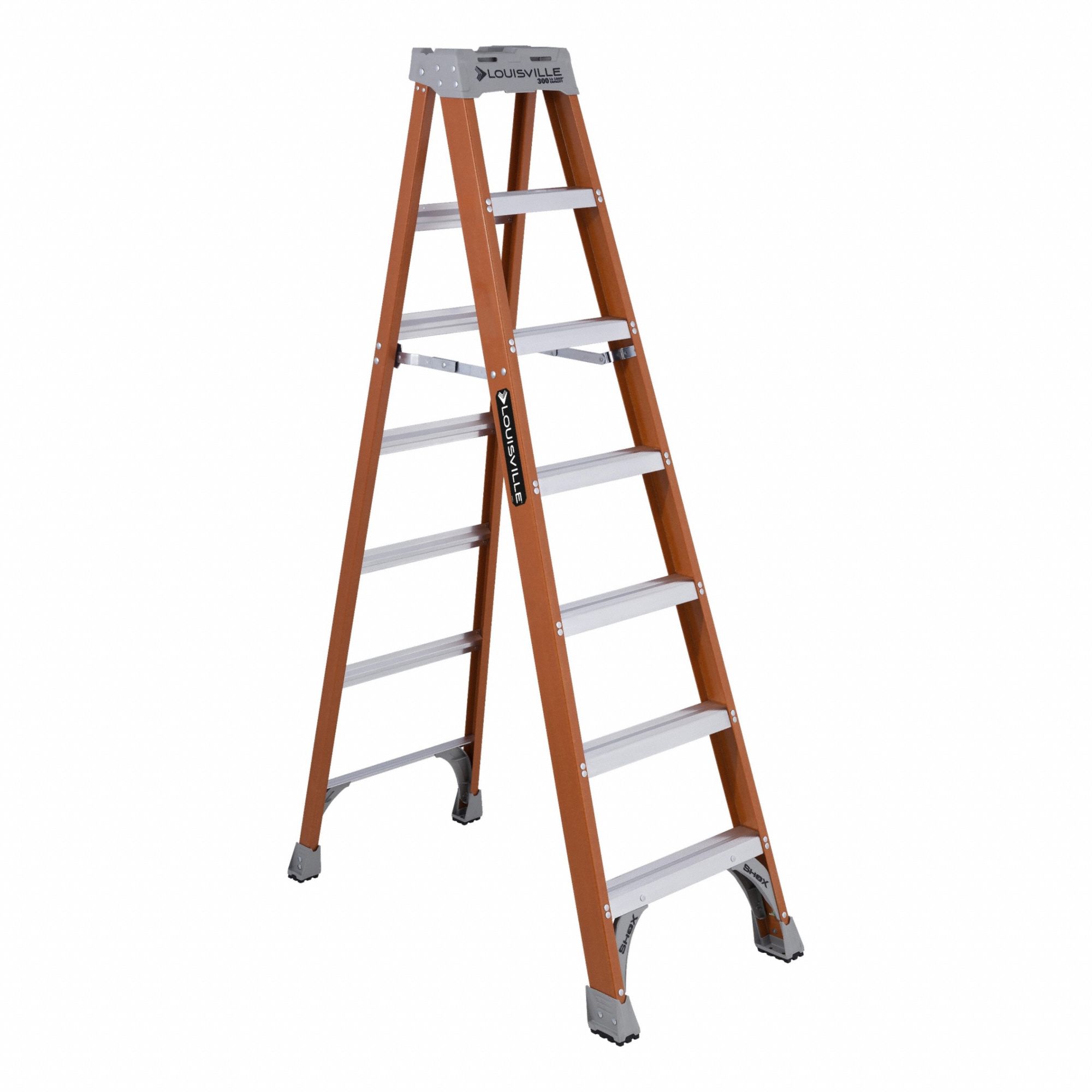 LOUISVILLE LADDER, 7 ft Ladder Size, Fiberglass, Step Ladders - 865EH3 ...