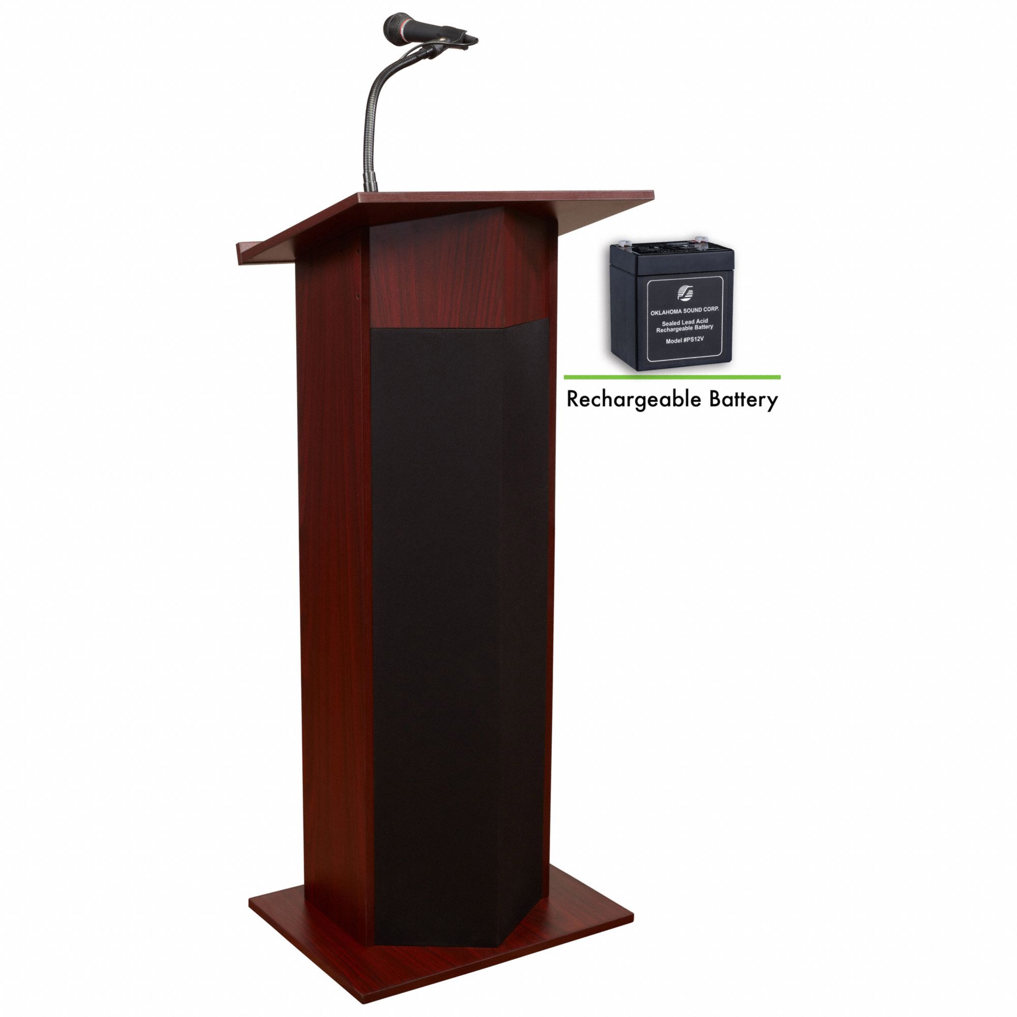 OKLAHOMA SOUND, Mahogany, Includes Battery, Sound Lectern - 210FD9 ...